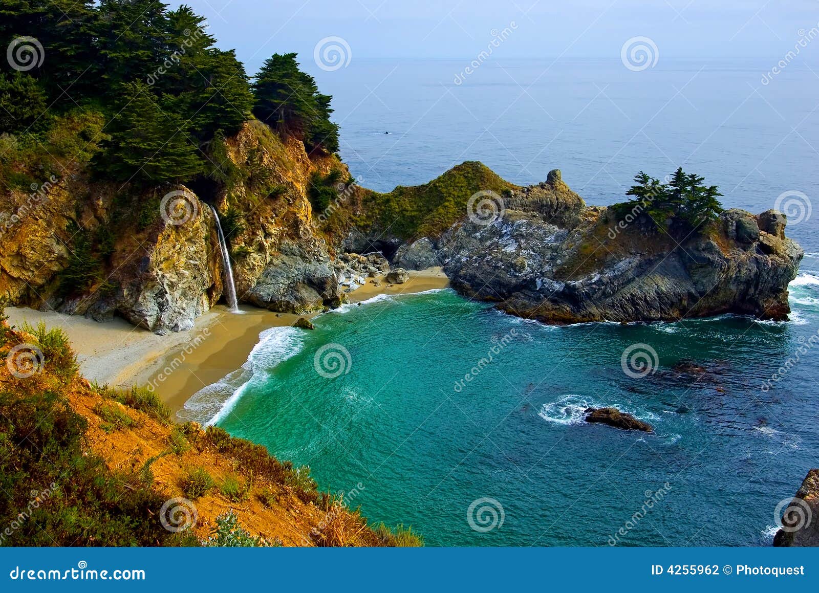 McWay Falls in Big Sur stock photo. Image of green, julia - 4255962