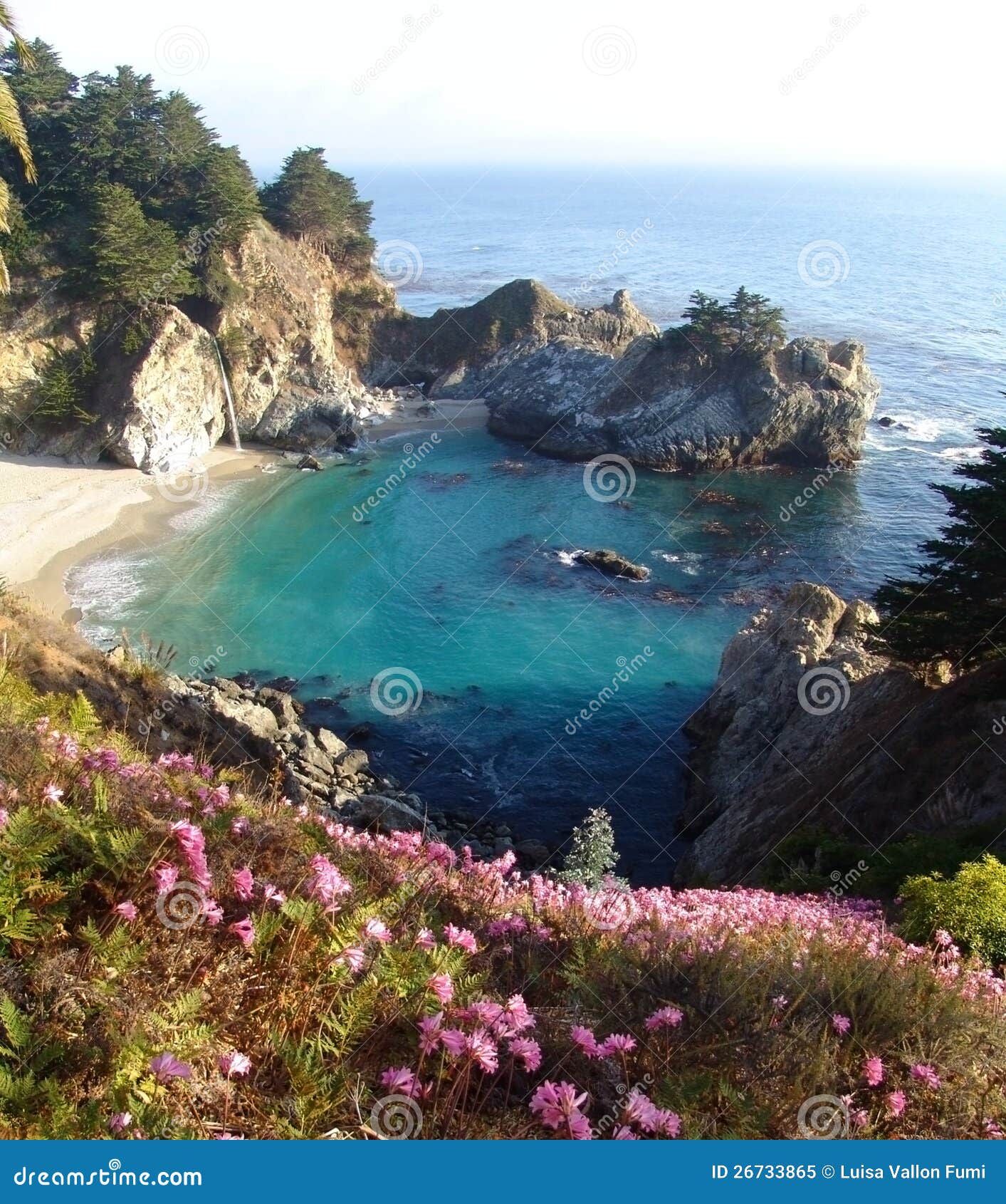 McWay Falls, Big Sur, California Stock Image - Image of unpolluted ...