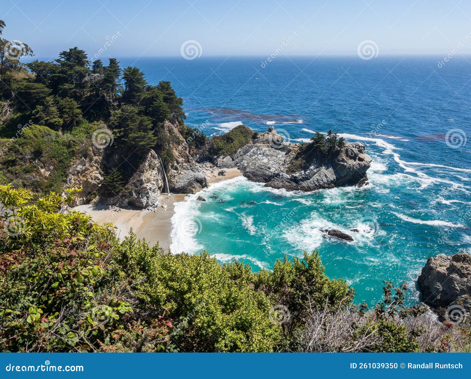 McWay Falls on the Big Sur Coast Stock Photo - Image of coast ...