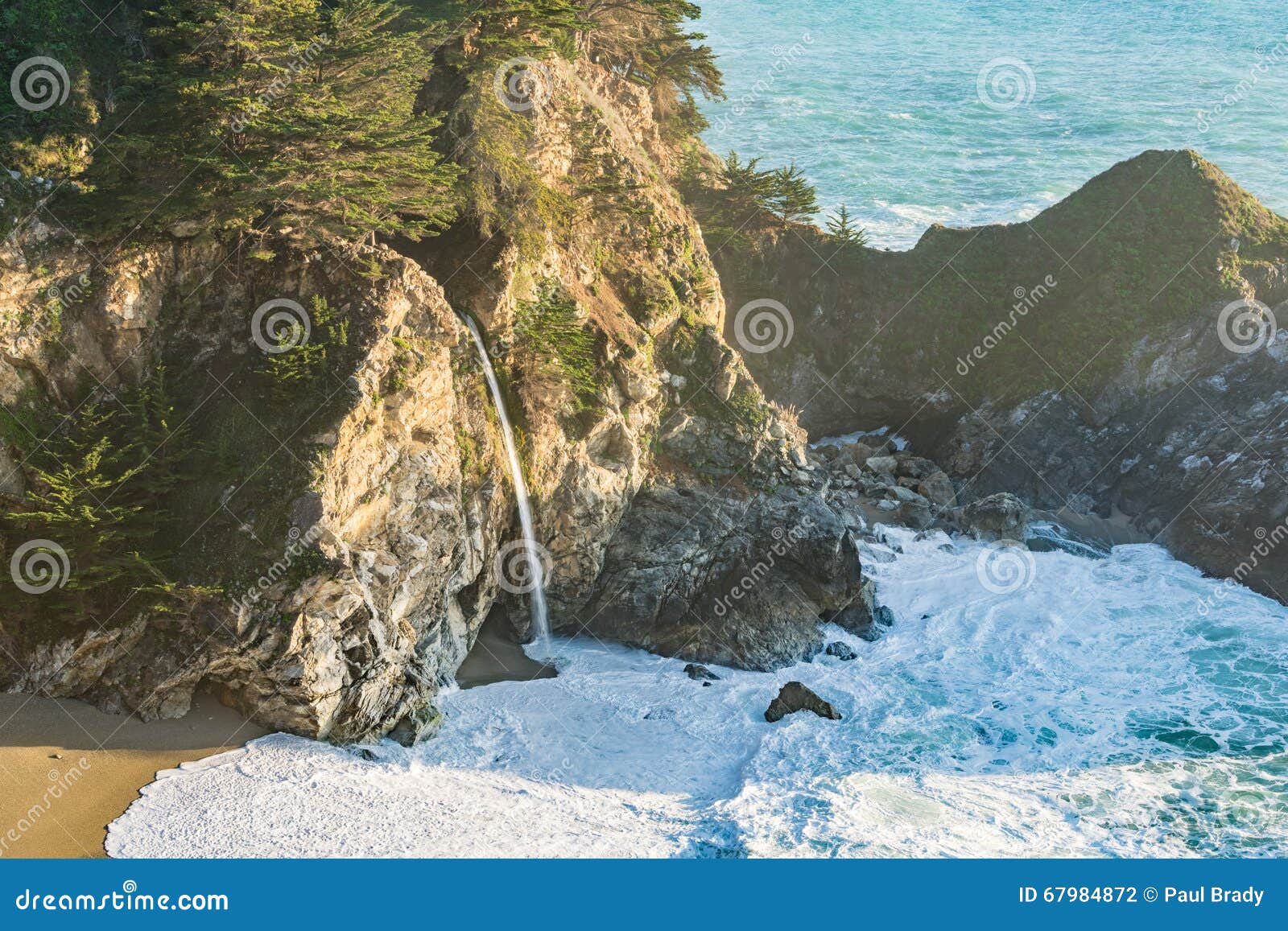 McWay Falls, California stock photo. Image of beach, scenic - 67984872
