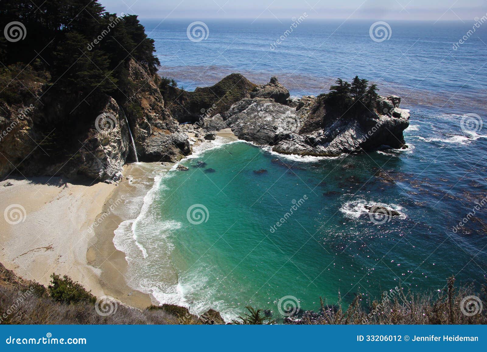 McWay Falls Overlook stock photo. Image of beach, mcway - 33206012