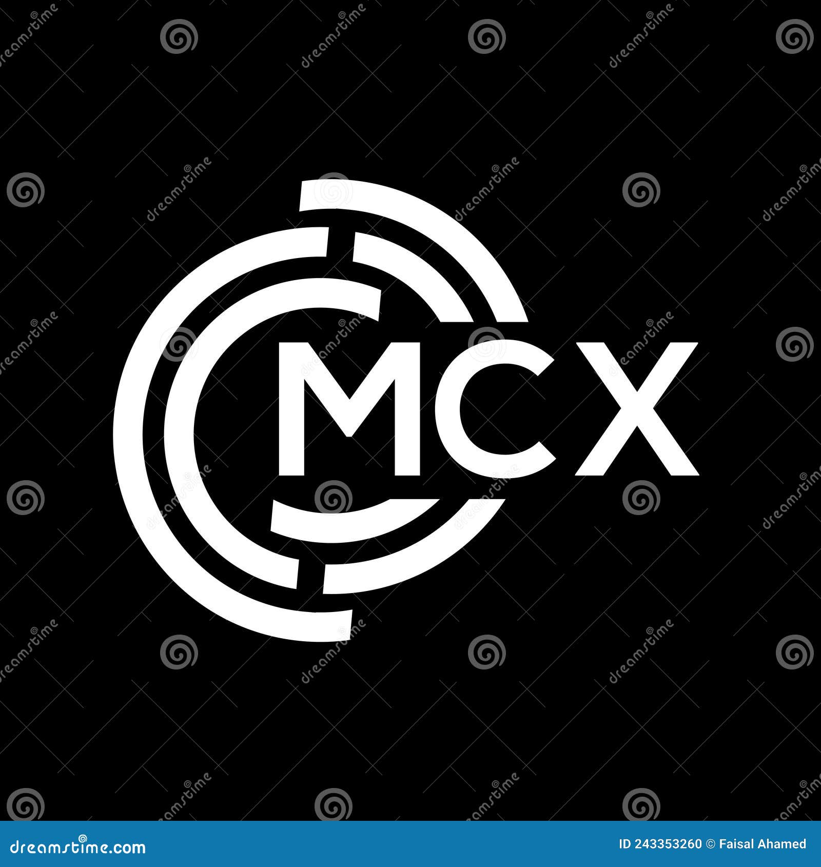 MCX Letter Logo Design. MCX Monogram Initials Letter Logo Concept Stock ...