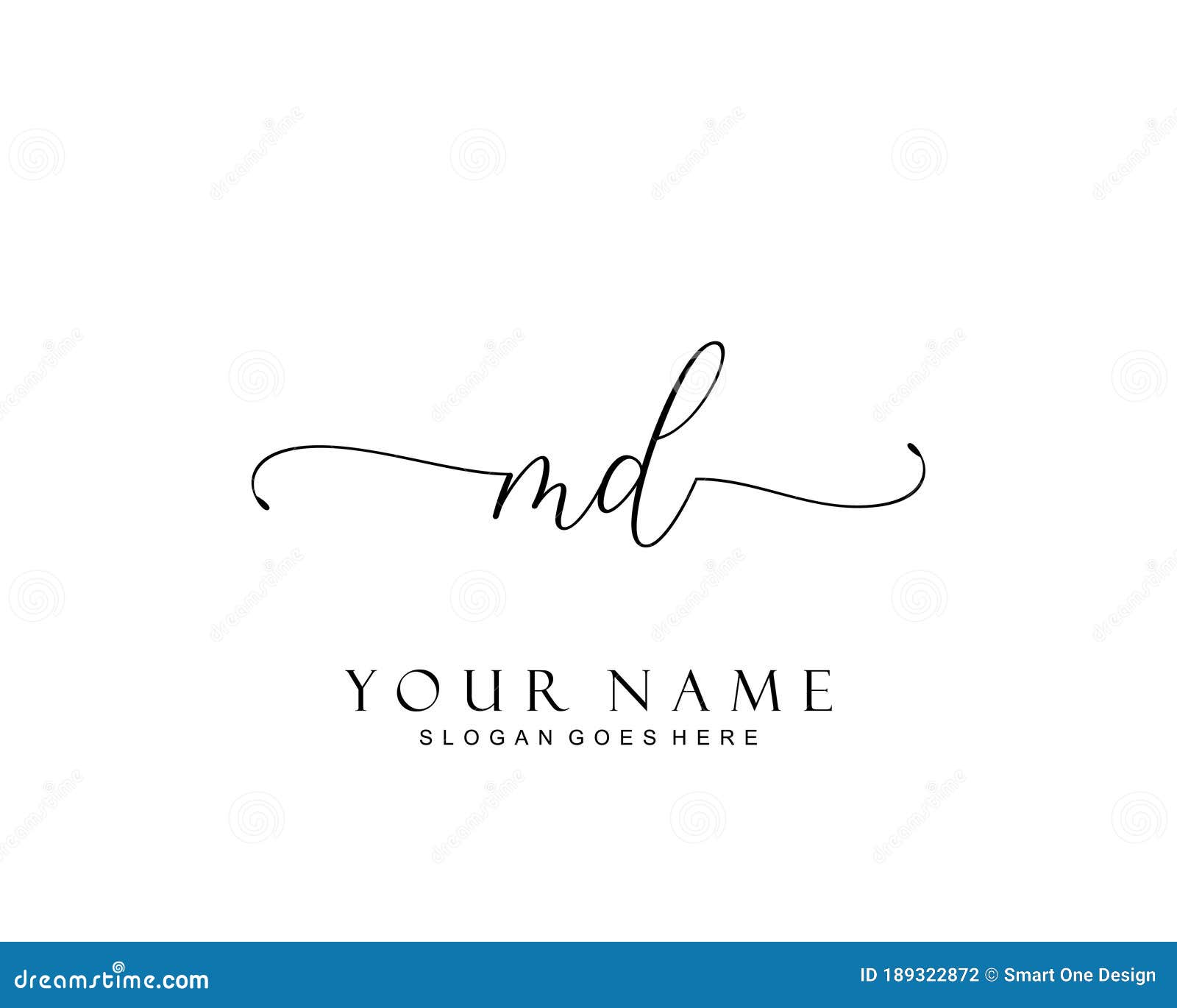 Initial MD Signature Logo Template Vector Stock Vector - Illustration ...