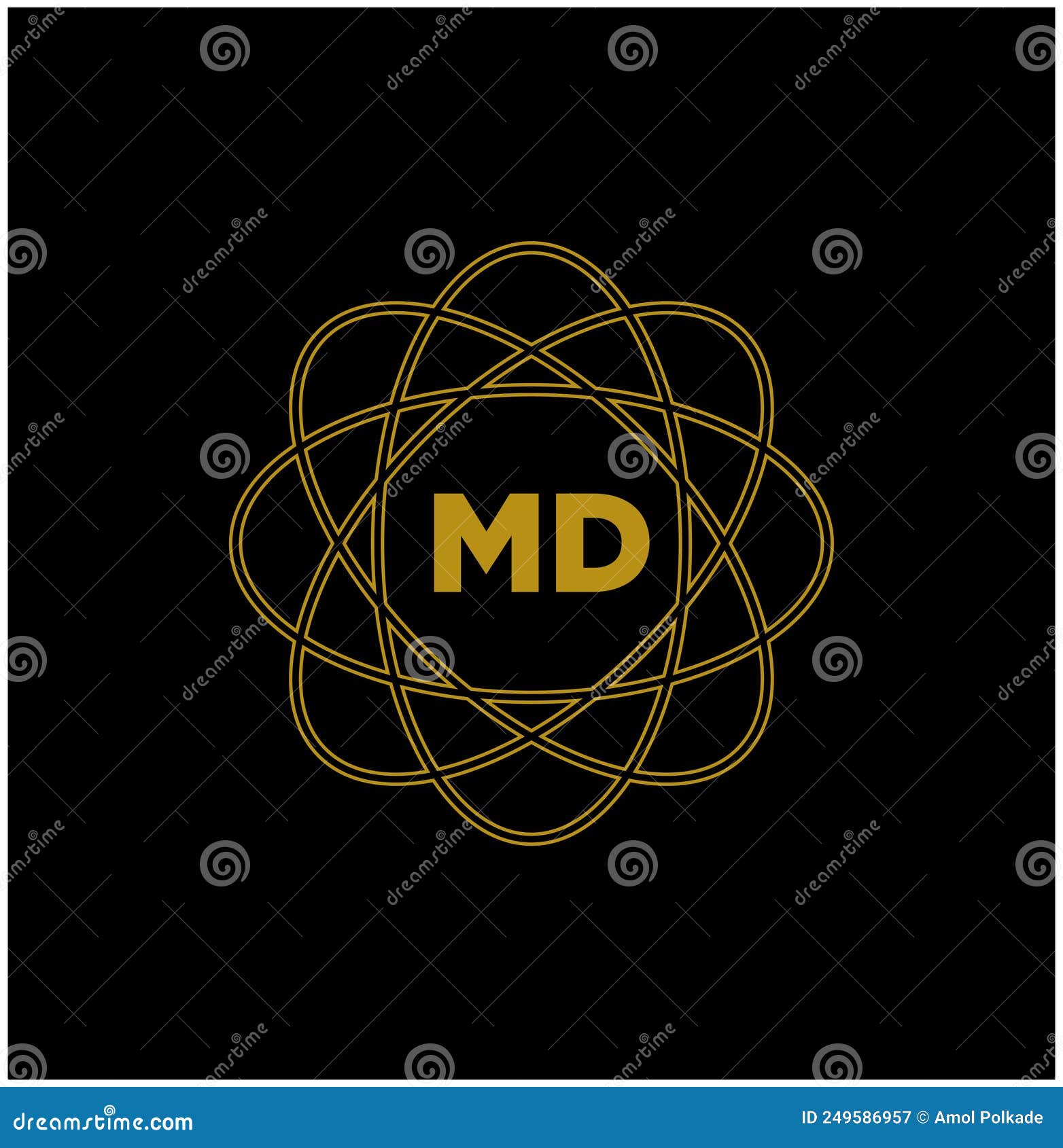 MD Company Name Initial Letters Monogram. MD Icon Stock Vector ...