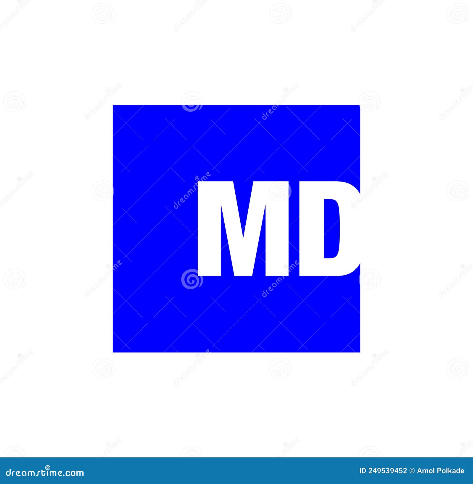 MD Company Name Initial Letters Monogram. MD Typography Logo Stock ...