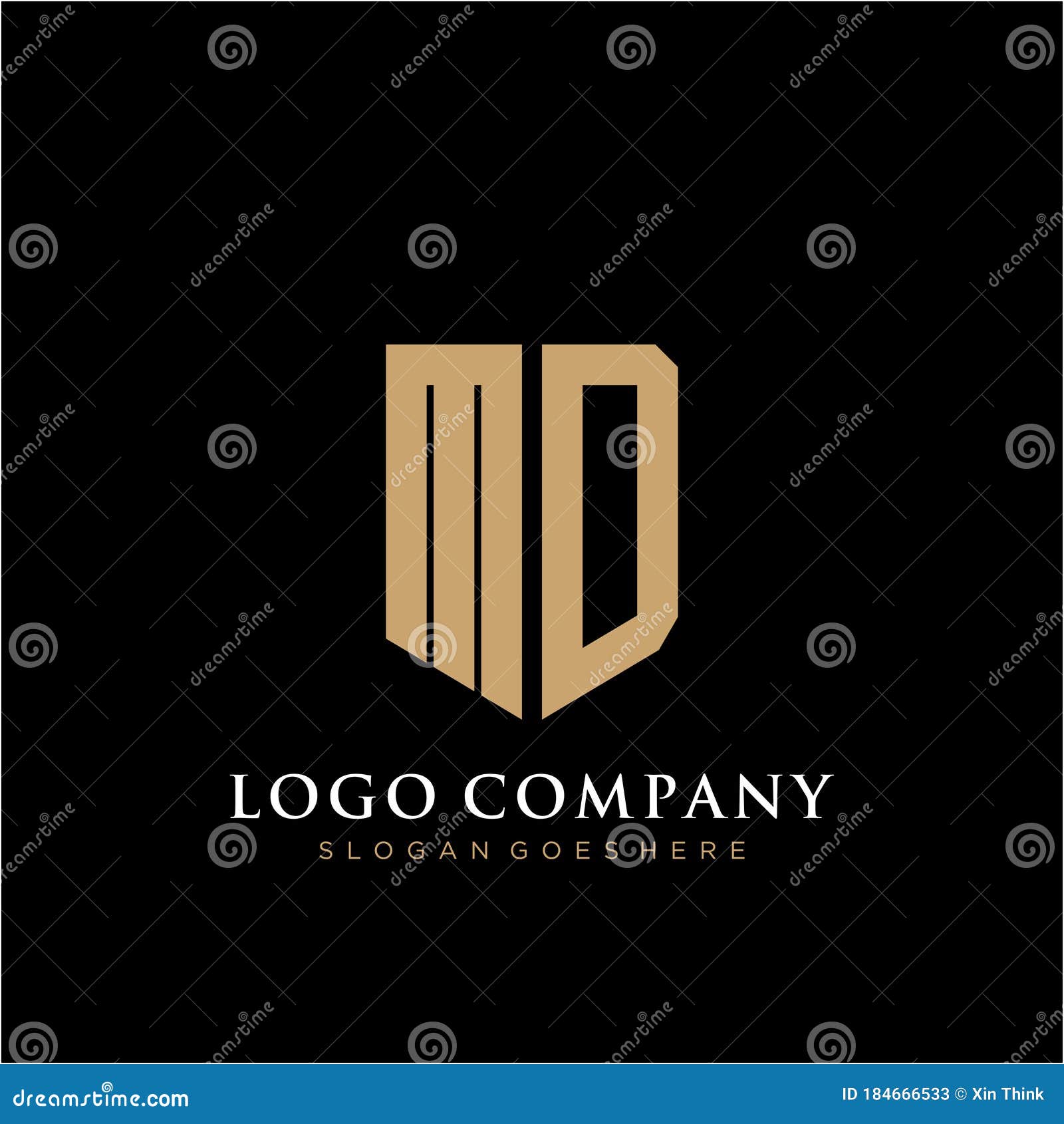 MD Letter Logo Icon Design Template Elements Stock Vector ...