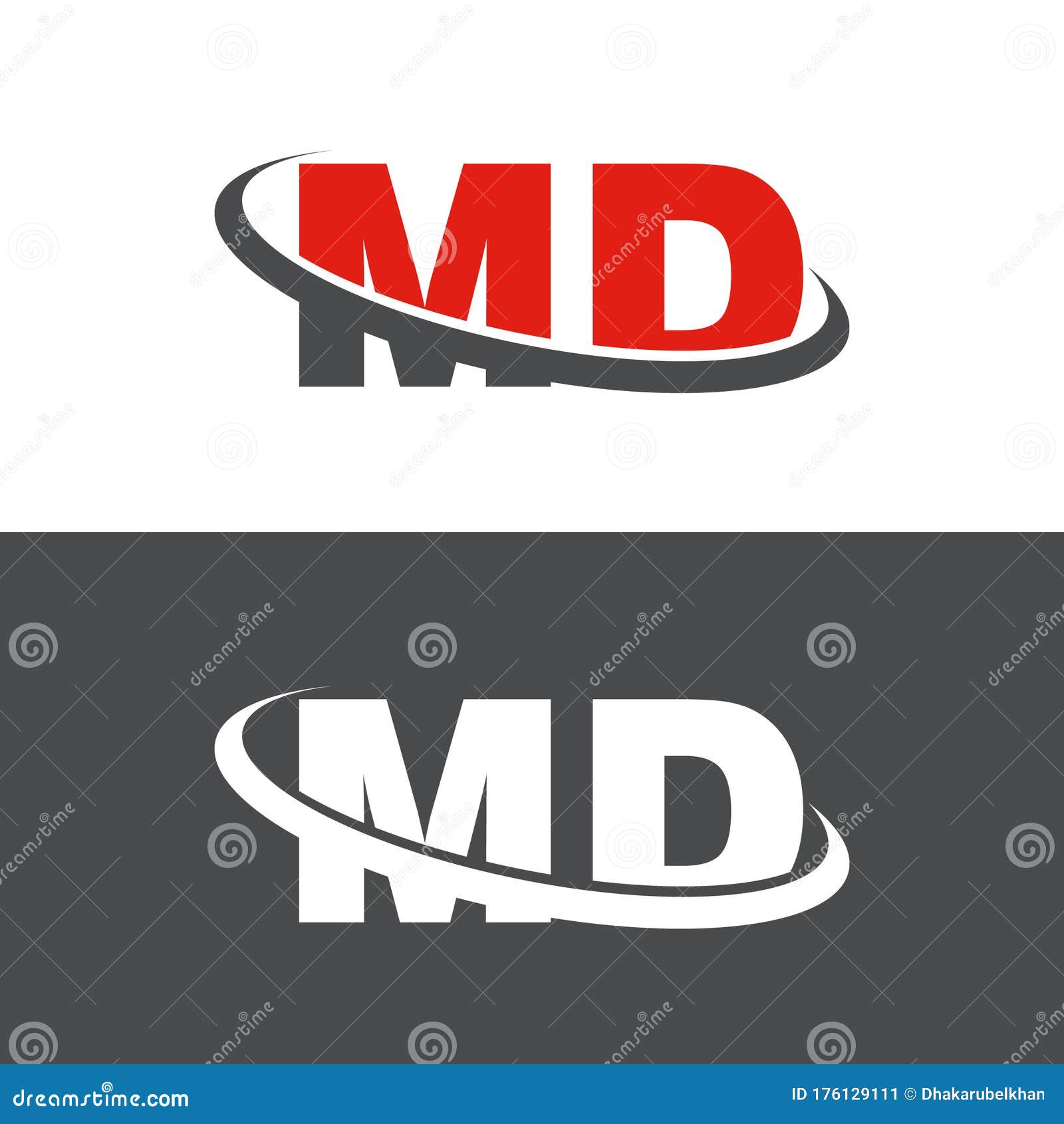 MD Letters Vector Icon Logo Illustration Vector Template Stock Vector ...