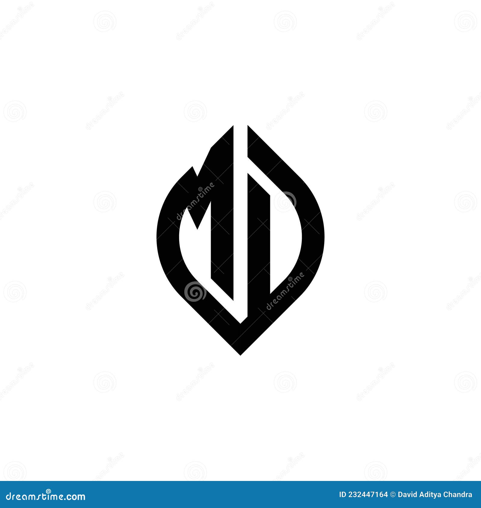 MD Logo Monogram Geometric Shape Style Stock Vector - Illustration of ...