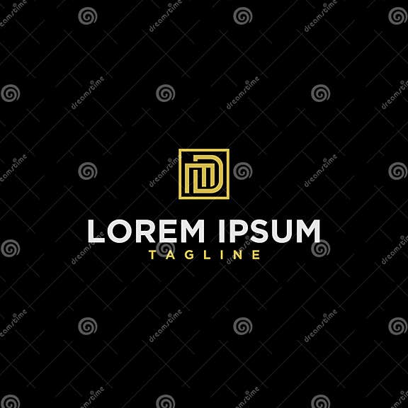 Md or Dm Square Logo Design Stock Vector - Illustration of modern ...