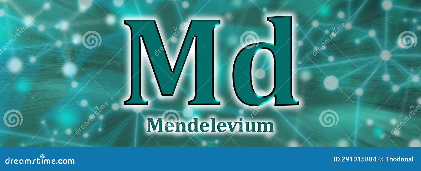 Md Symbol. Mendelevium Chemical Element Stock Illustration ...