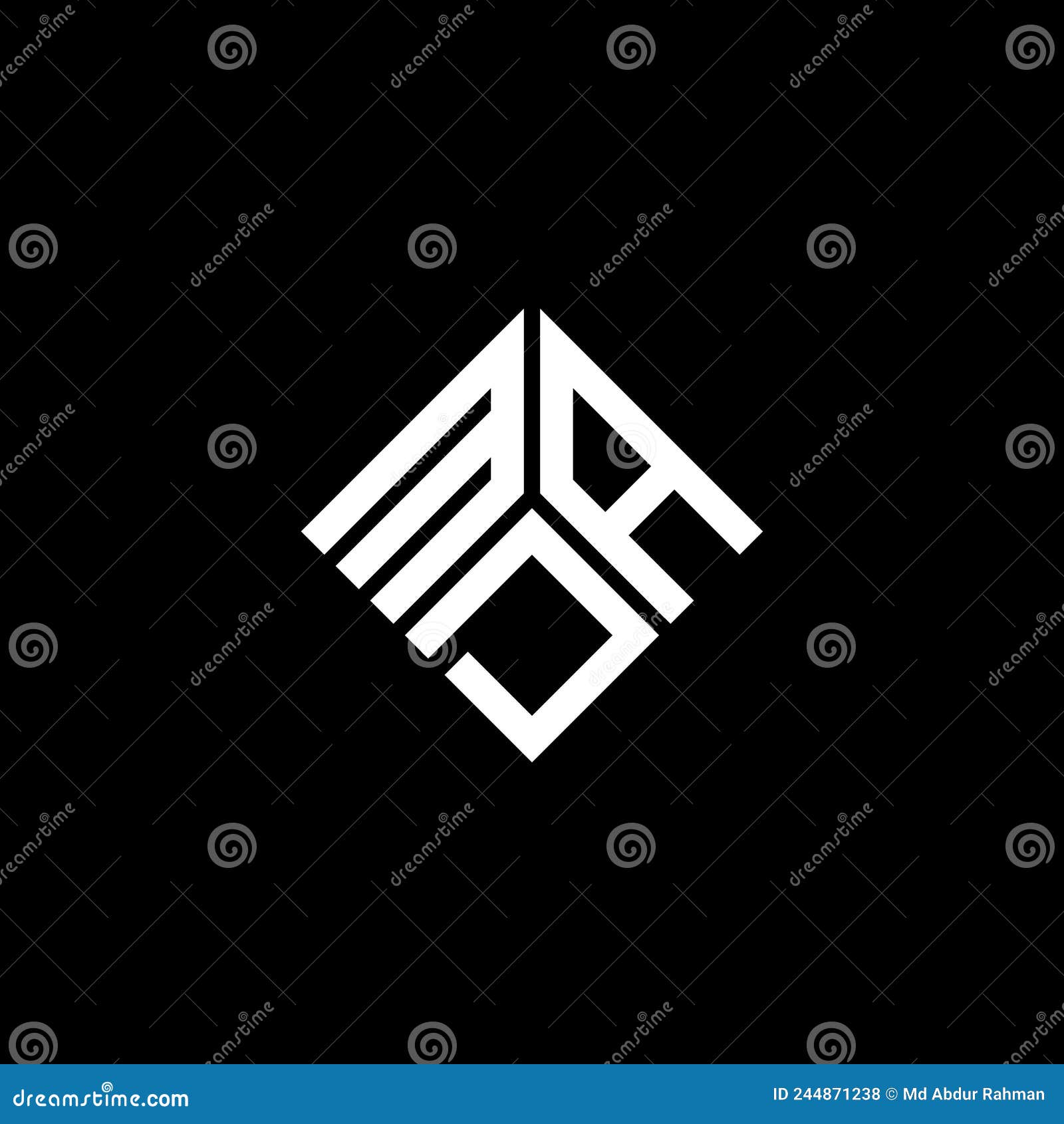 MDA Letter Logo Design On Black Background. MDA Creative Initials ...