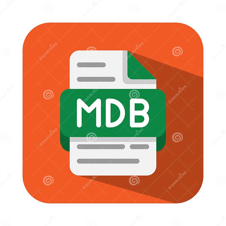 Mdb Document Database Flat Icons. File Type, Format, Extension Files Symbol. Suitable for Data ...