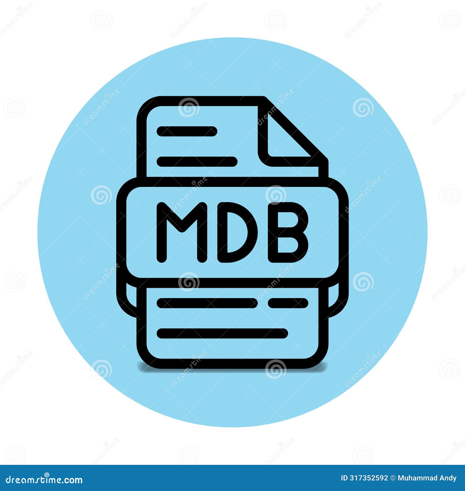Mdb File Type Icon. Files and Document Format Extension. with an ...