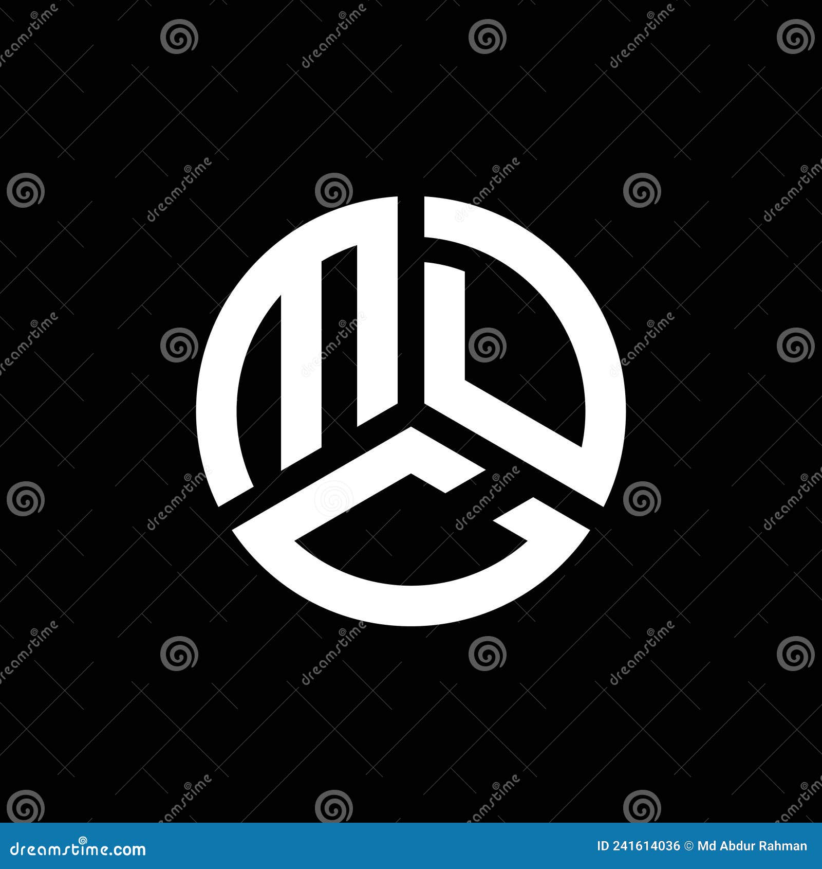 MDC Letter Logo Design on Black Background. MDC Creative Initials ...