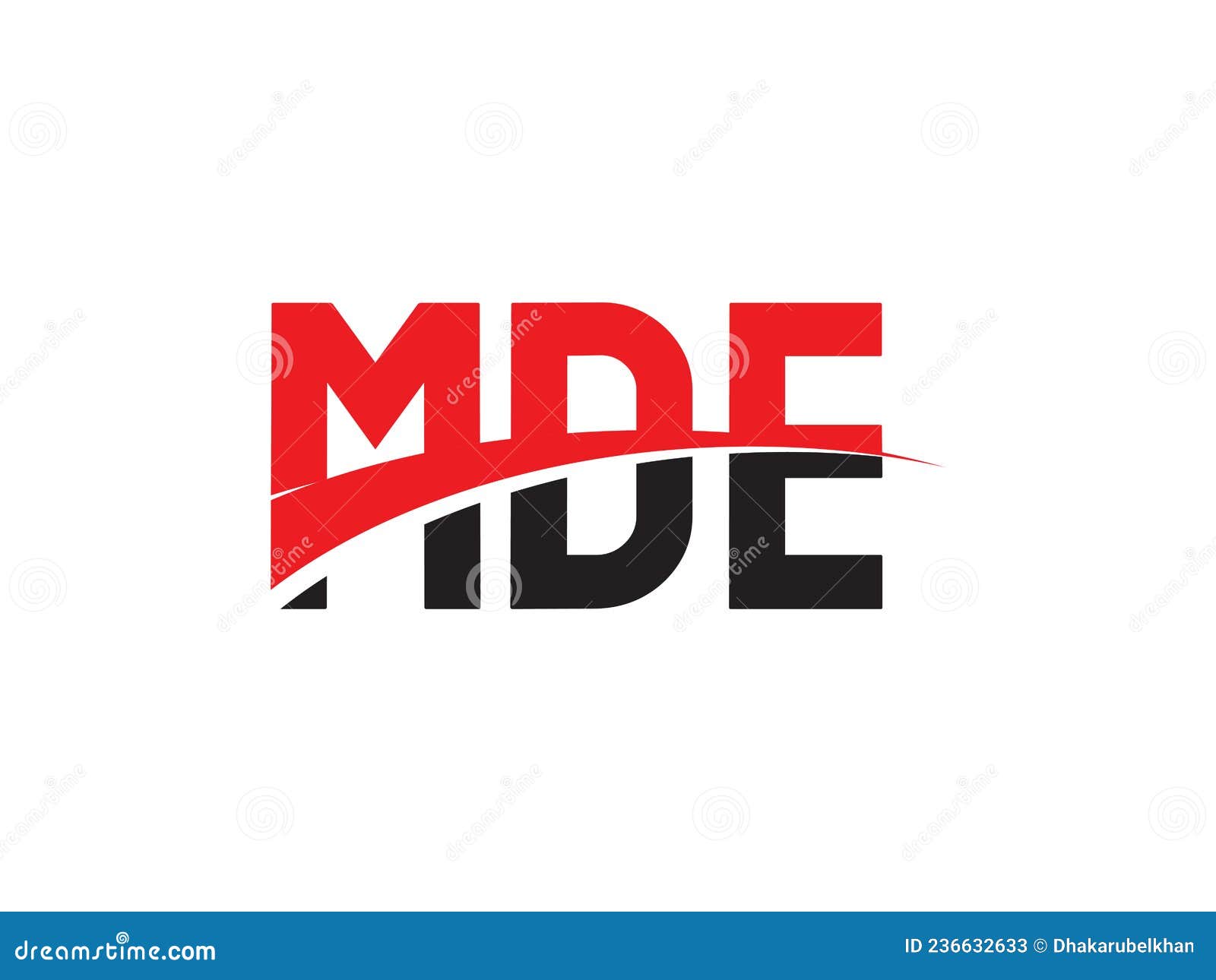MDE Letter Initial Logo Design Stock Vector - Illustration of ligh ...