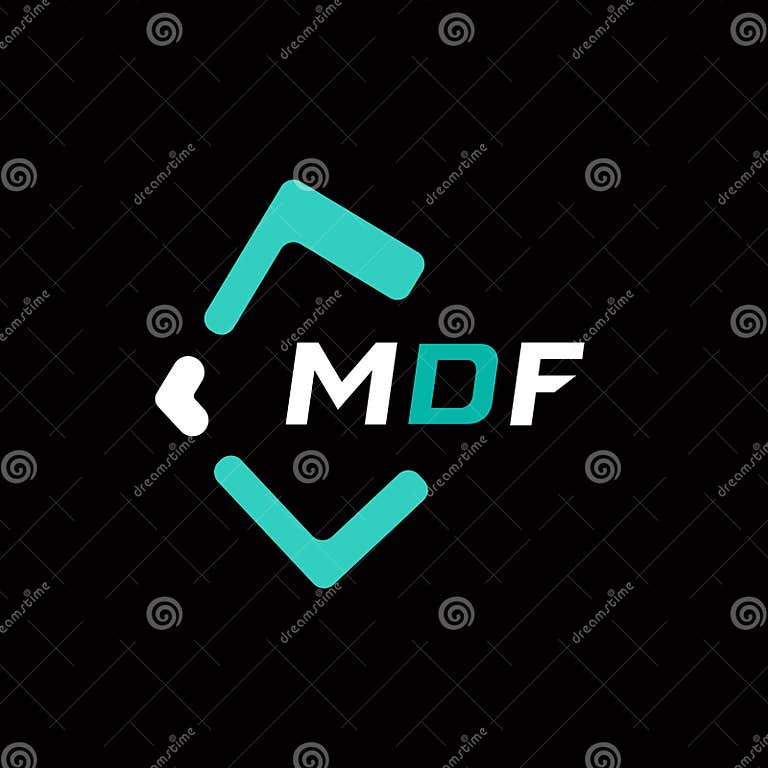 MDF Creative Minimalist Letter Logo. MDF Unique Vector Initials ...