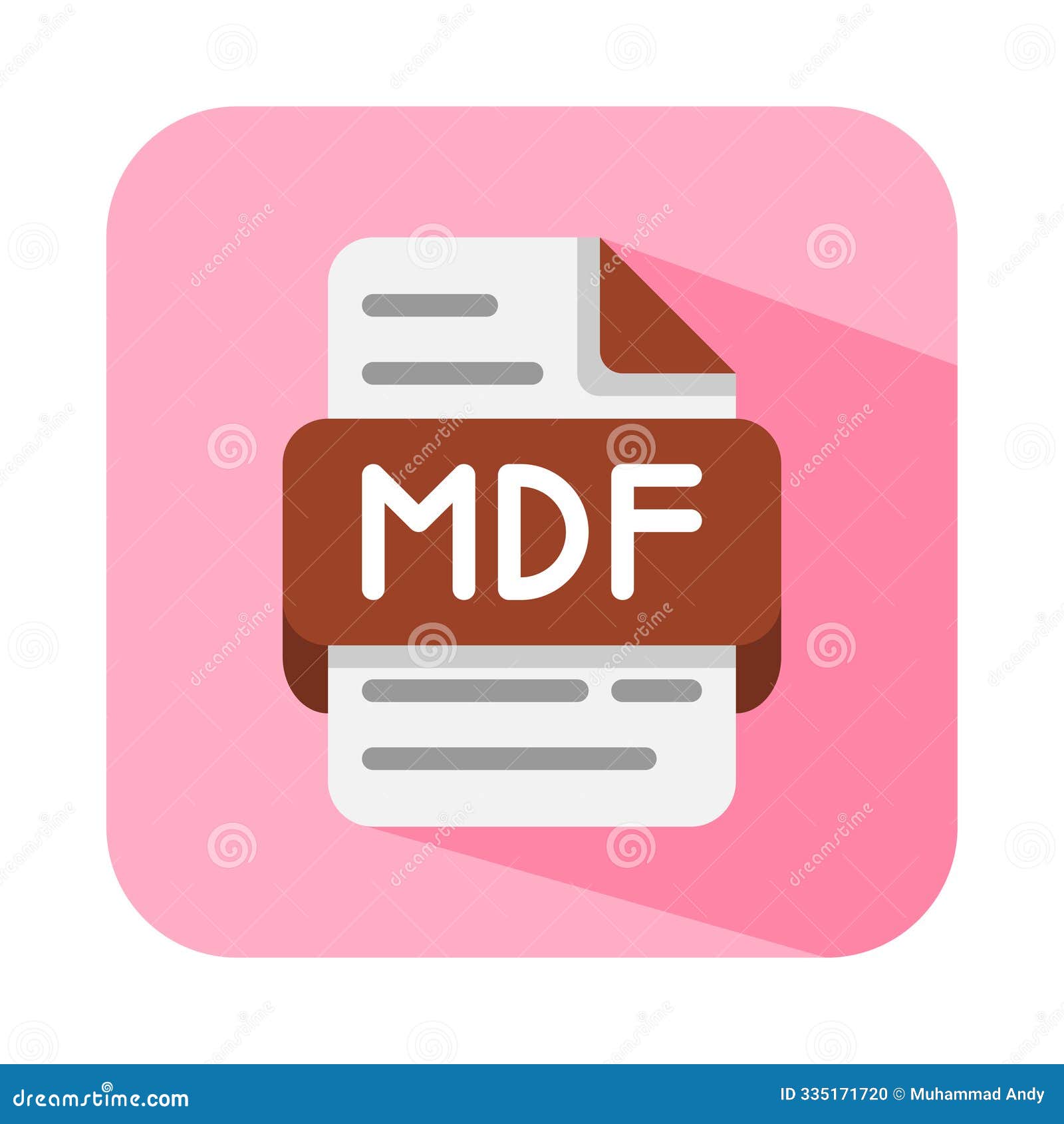 Mdf Document Database Flat Icons. File Type, Format, Symbol Icon. Can ...