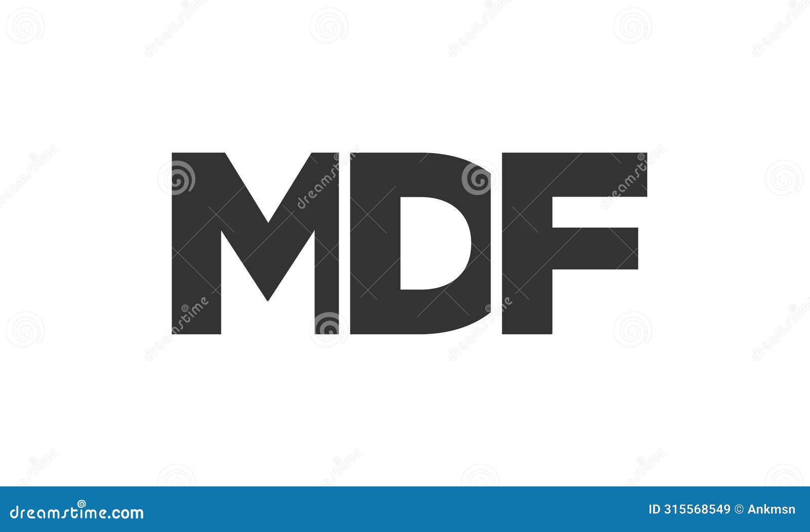 MDF Logo Design Template with Strong and Modern Bold Text. Initial ...