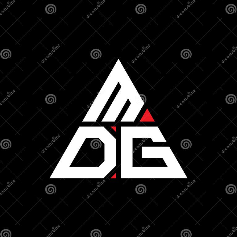 MDG Triangle Letter Logo Design with Triangle Shape. MDG Triangle Logo ...