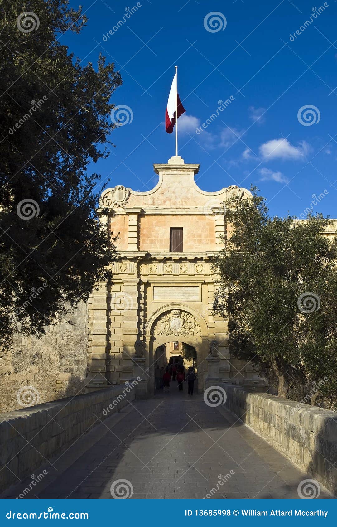 Mdina Gate stock photo. Image of beautiful, drawbridge - 13685998