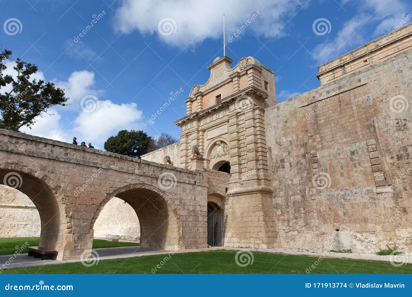 Mdina Gate, Malta stock photo. Image of island, fortified - 171913774