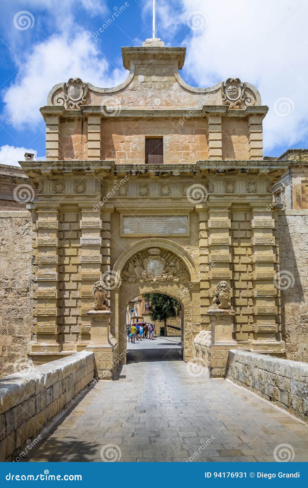 Mdina Gate - Mdina, Malta stock image. Image of stone - 94176931