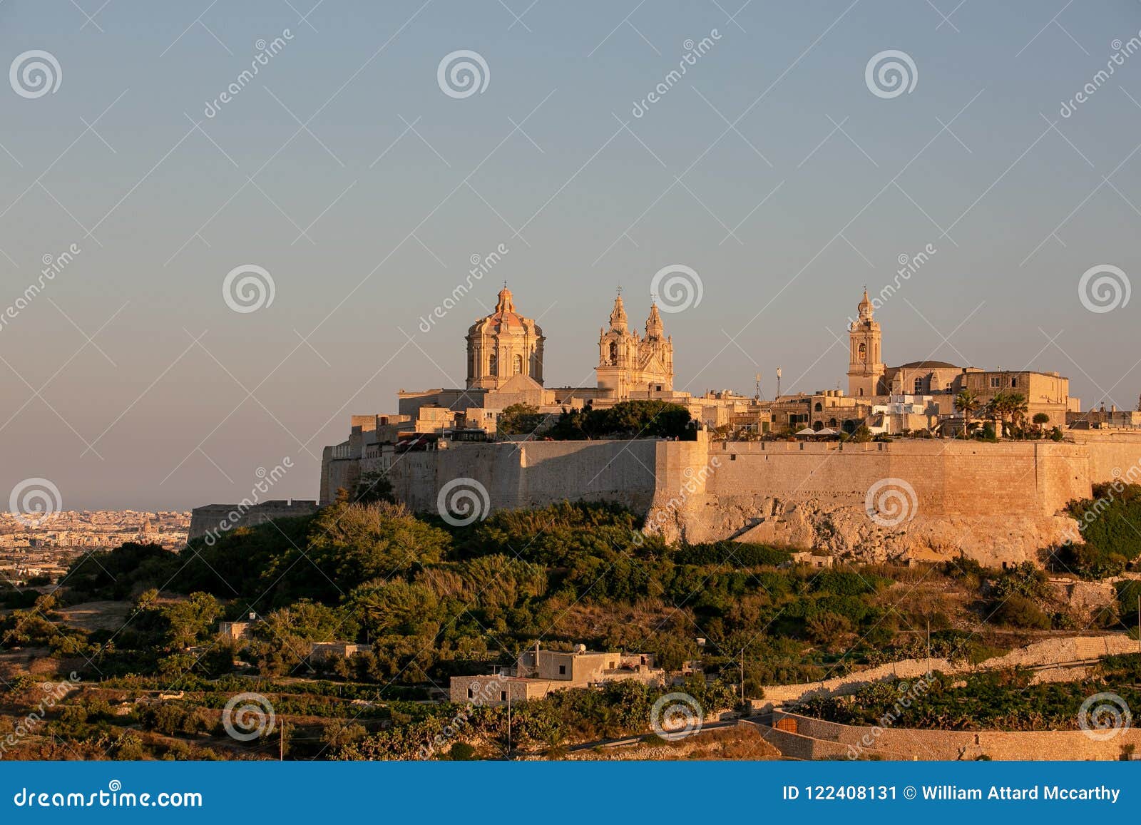 Mdina at Sunset stock image. Image of outdoor, malta - 122408131