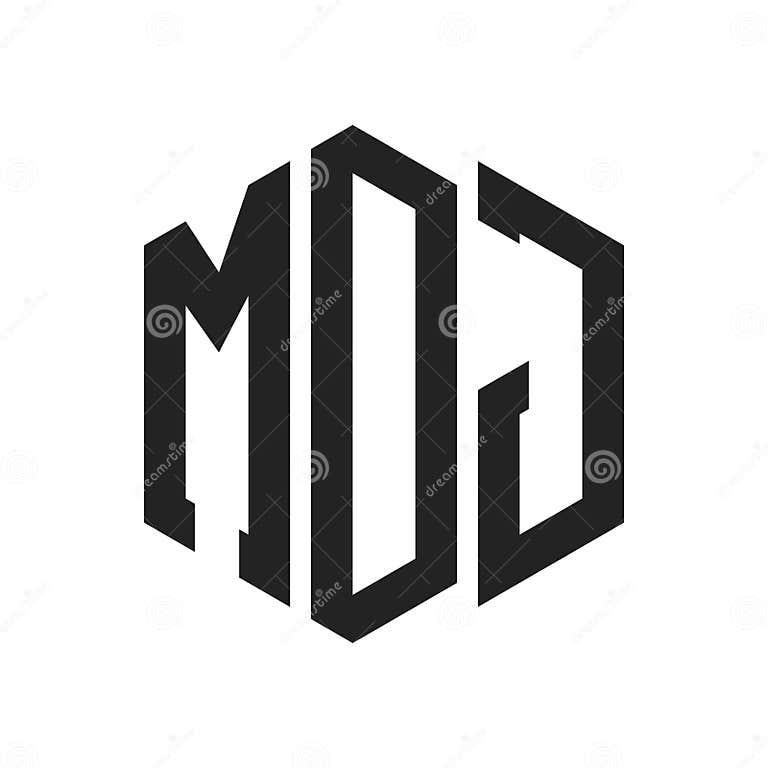 MDJ Logo Design. Initial Letter MDJ Monogram Logo Using Hexagon Shape ...