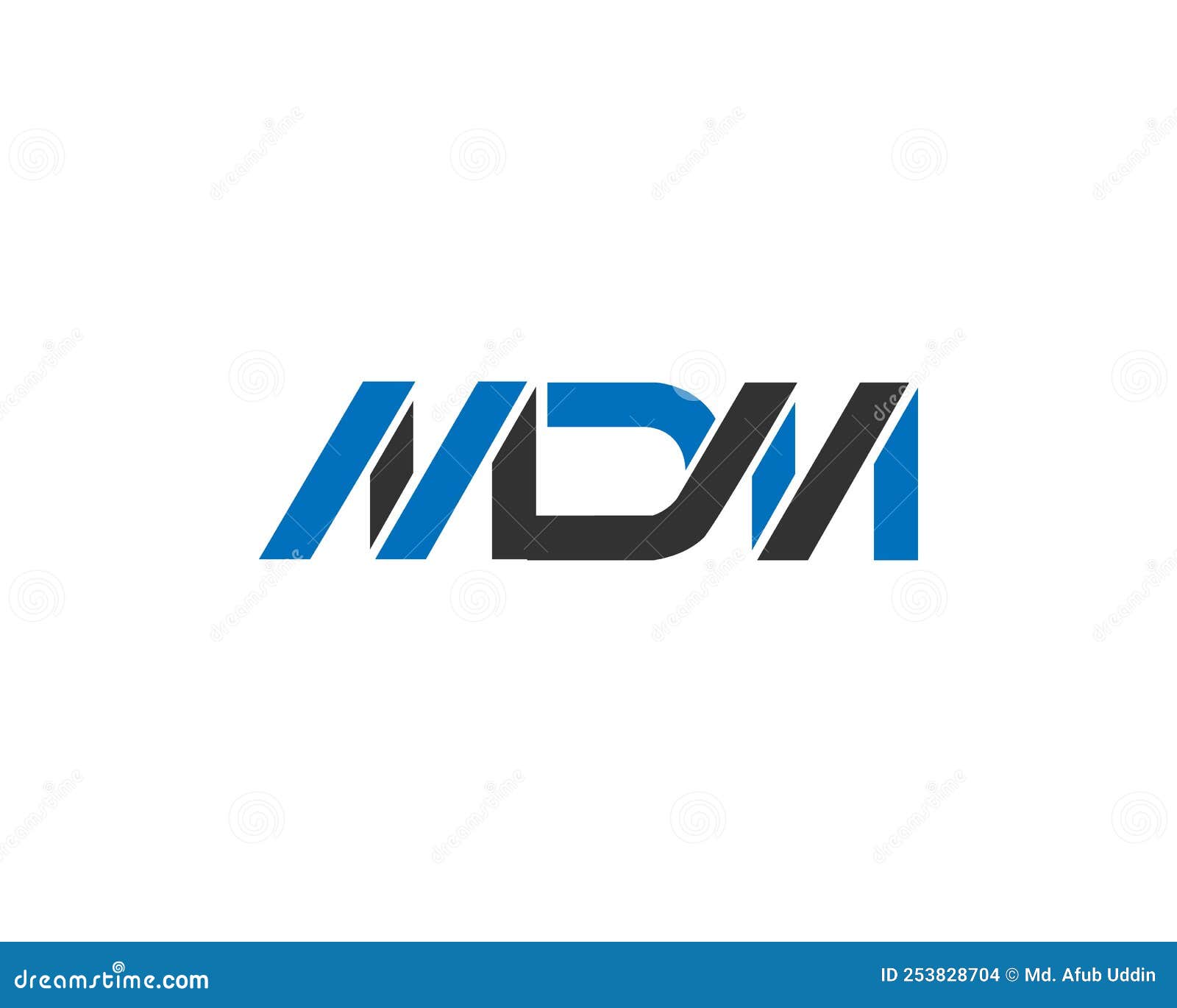 MDM Alphabet Letters Initials Monogram Logo Design Stock Vector ...