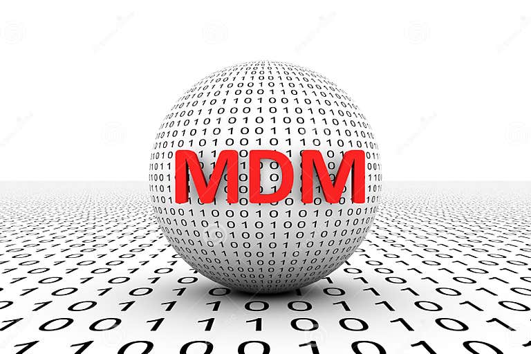 MDM conceptual sphere stock illustration. Illustration of computer ...