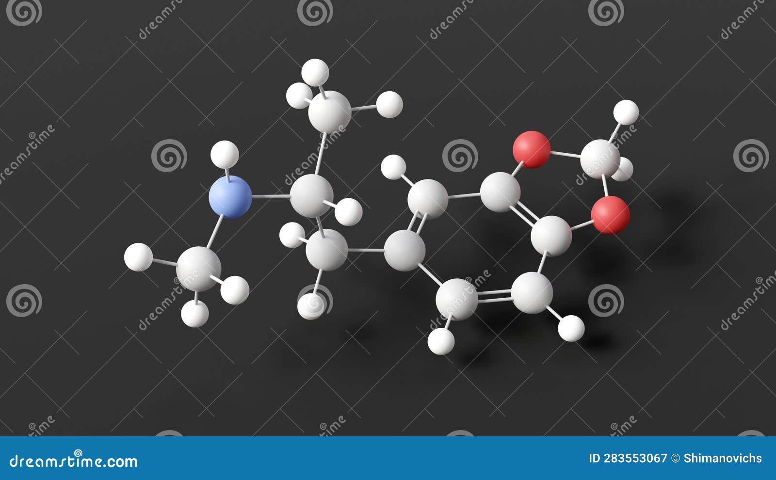 Mdma Molecule, Molecular Structure, Ecstasy, Ball and Stick 3d Model ...