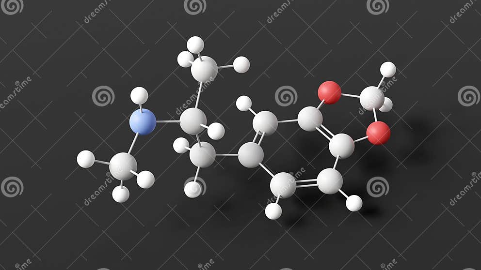 Mdma Molecule, Molecular Structure, Ecstasy, Ball and Stick 3d Model ...