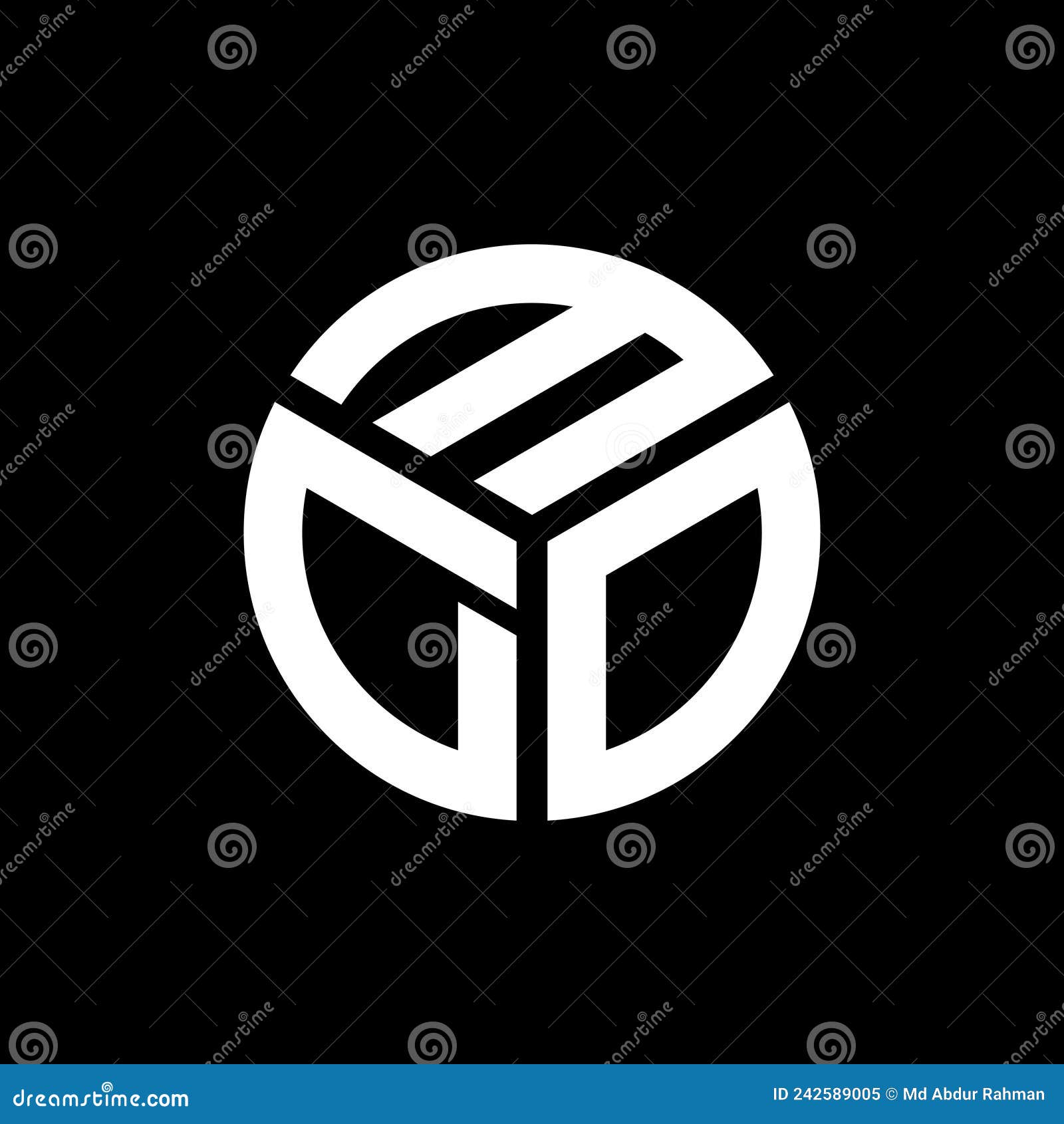 MDO Letter Logo Design on Black Background. MDO Creative Initials ...