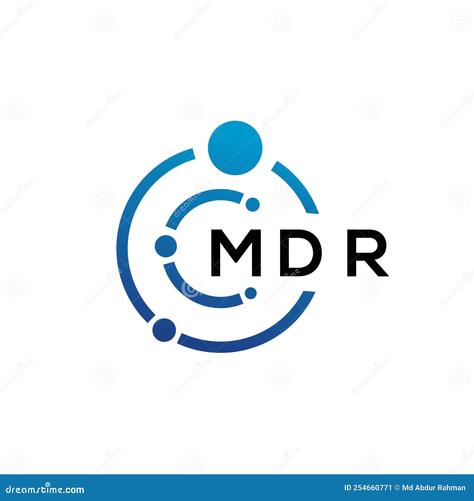 MDR Letter Technology Logo Design on White Background. MDR Creative ...