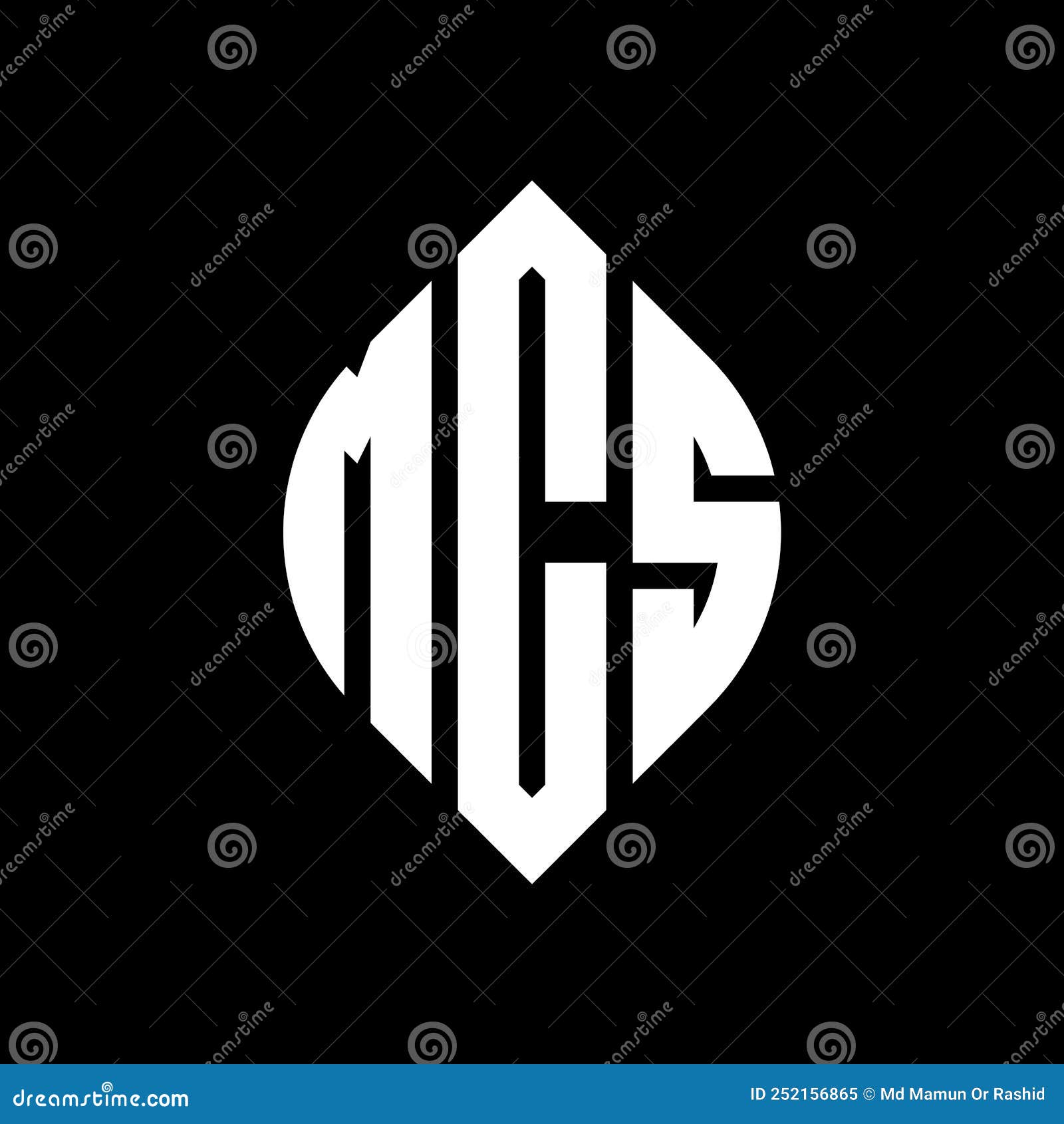 MDS Circle Letter Logo Design with Circle and Ellipse Shape. MDS ...