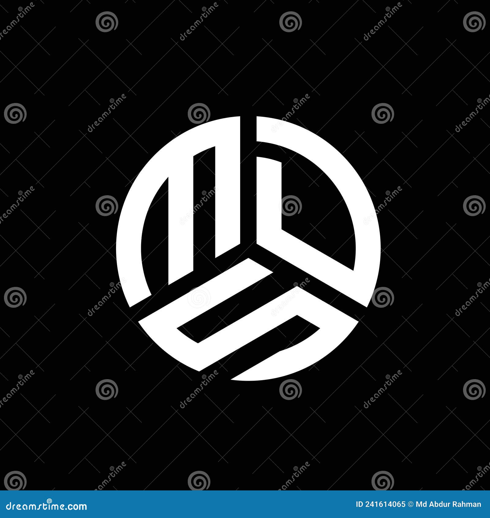 MDS Letter Logo Design on Black Background. MDS Creative Initials ...