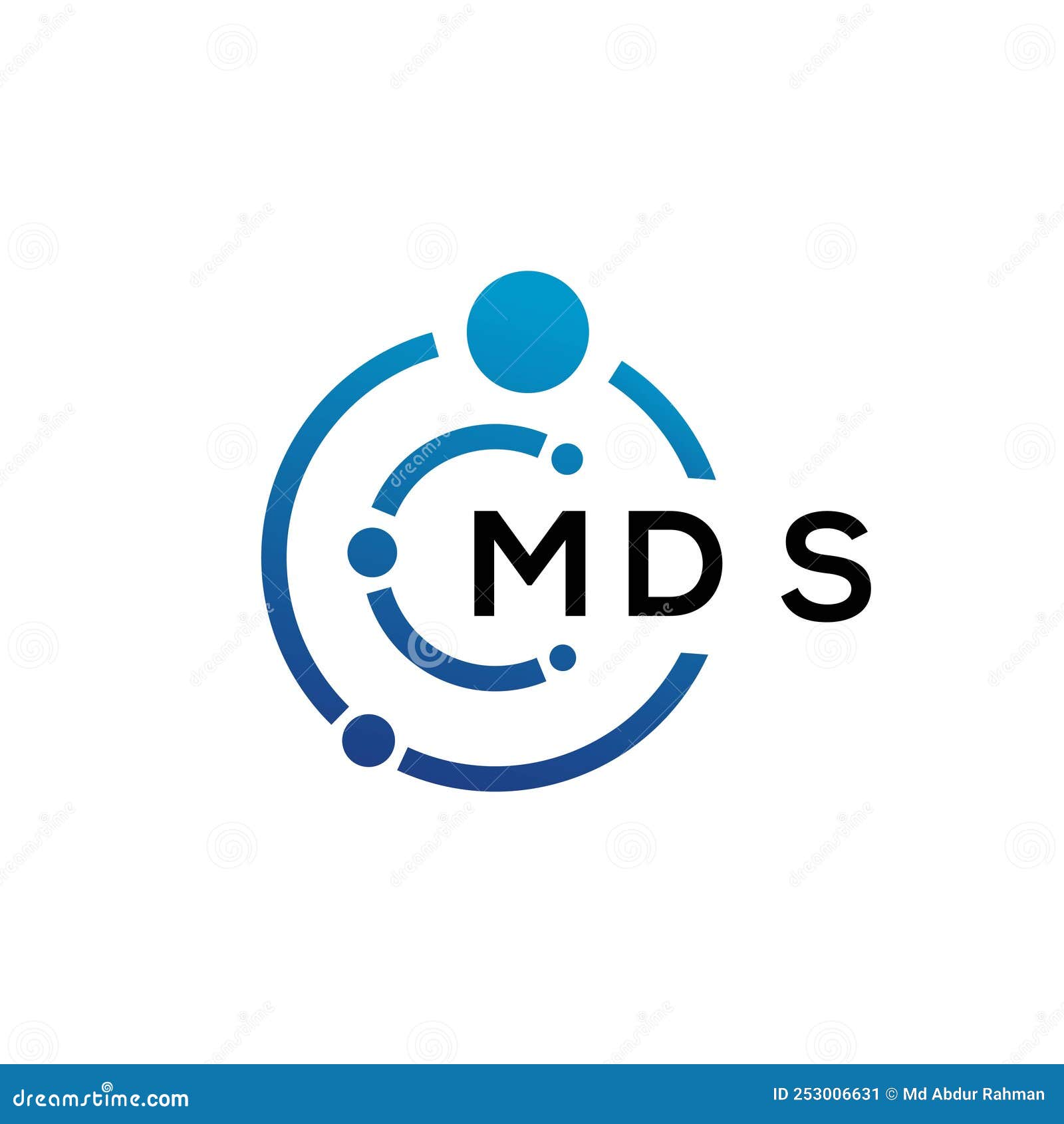 MDS Letter Technology Logo Design on White Background. MDS Creative ...