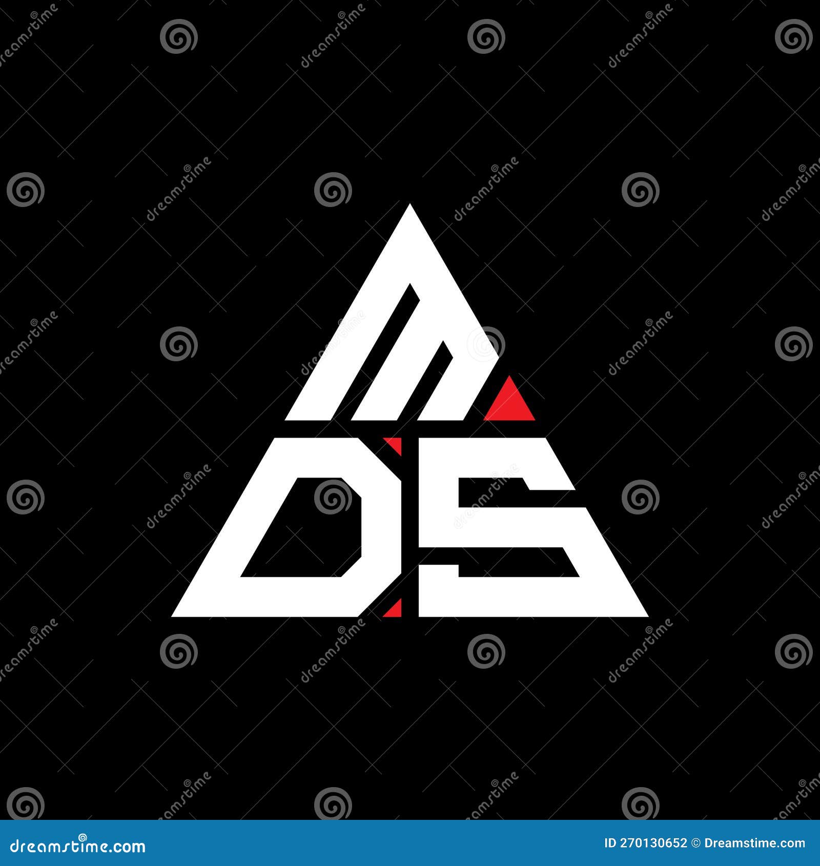 MDS Triangle Letter Logo Design With Triangle Shape. MDS Triangle Logo ...