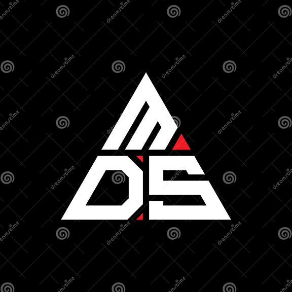 MDS Triangle Letter Logo Design with Triangle Shape. MDS Triangle Logo ...
