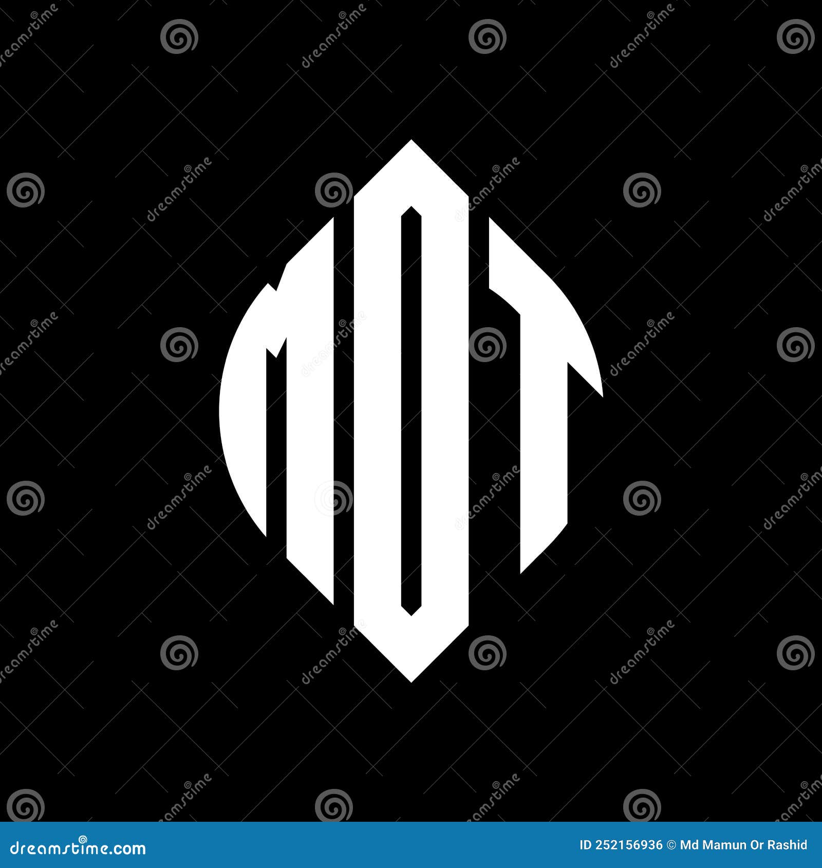 MDT Circle Letter Logo Design with Circle and Ellipse Shape. MDT ...