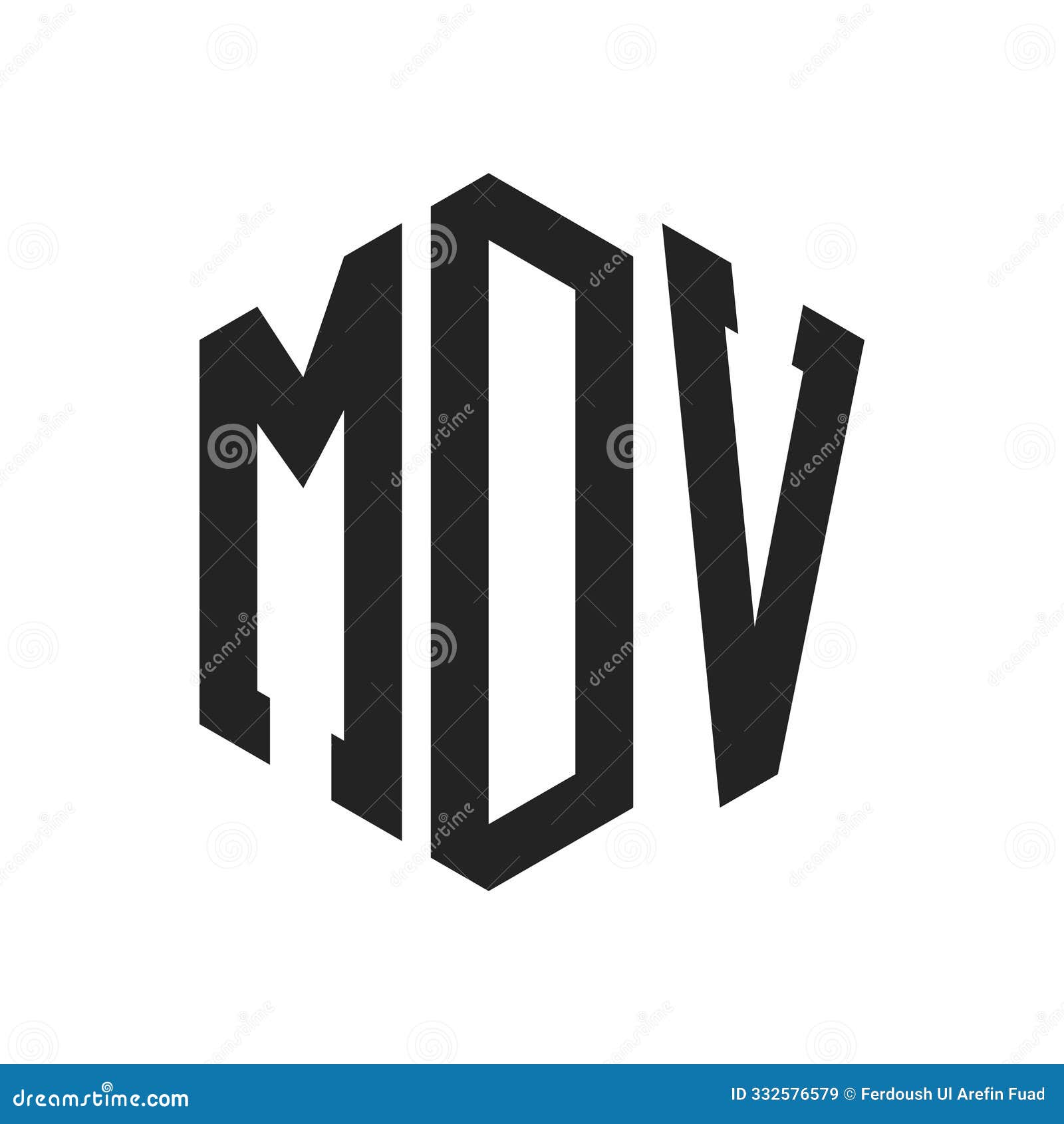 MDV Logo Design. Initial Letter MDV Monogram Logo Using Hexagon Shape ...