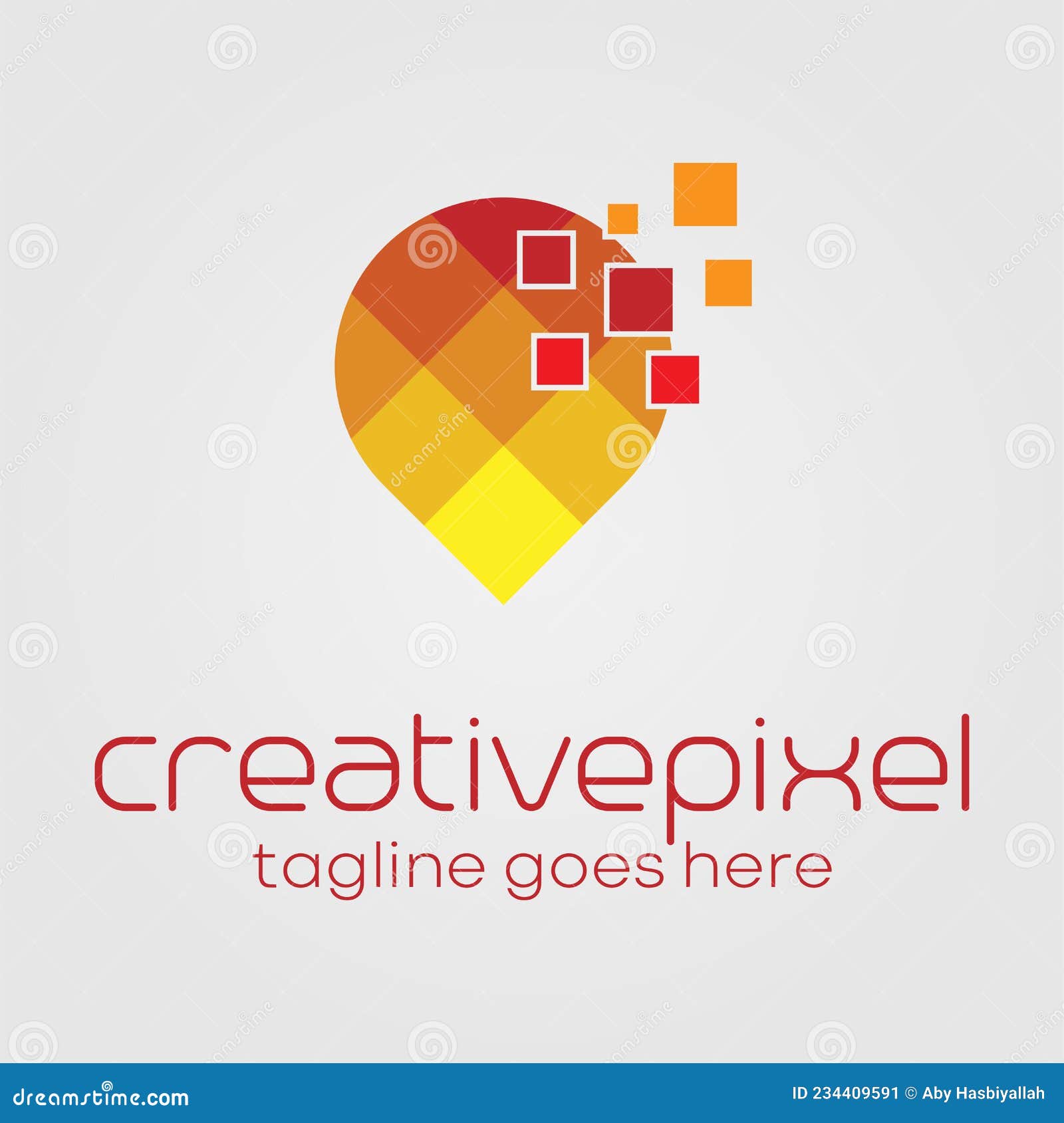 Creative Pixel Logo Design Template Stock Vector - Illustration of ...