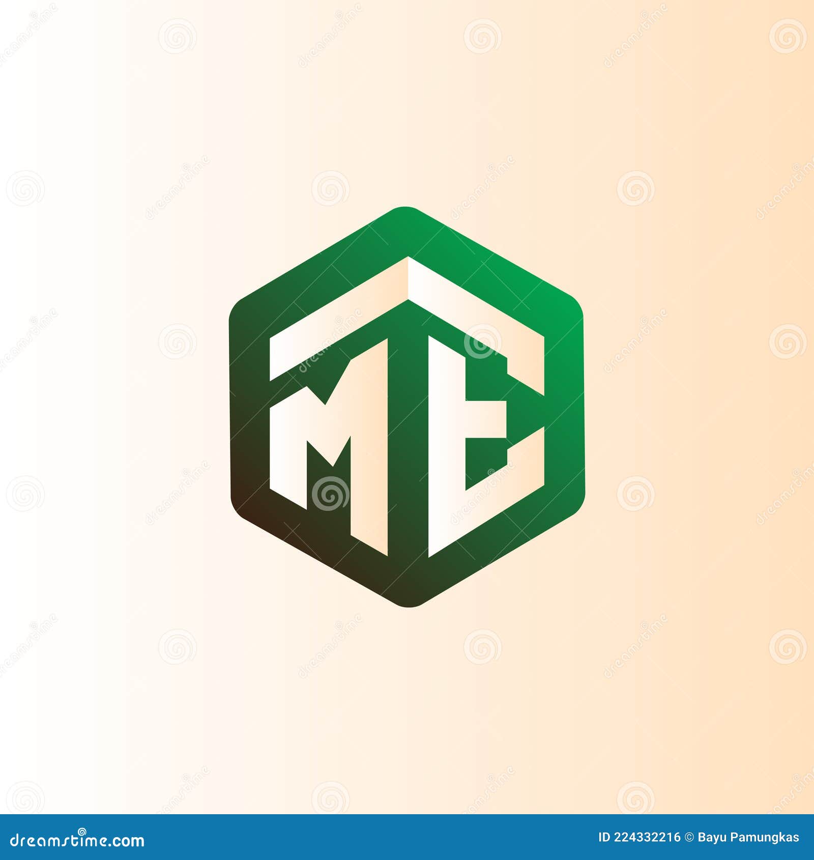 ME Initial Letter Hexagonal Logo Vector Stock Vector - Illustration of ...