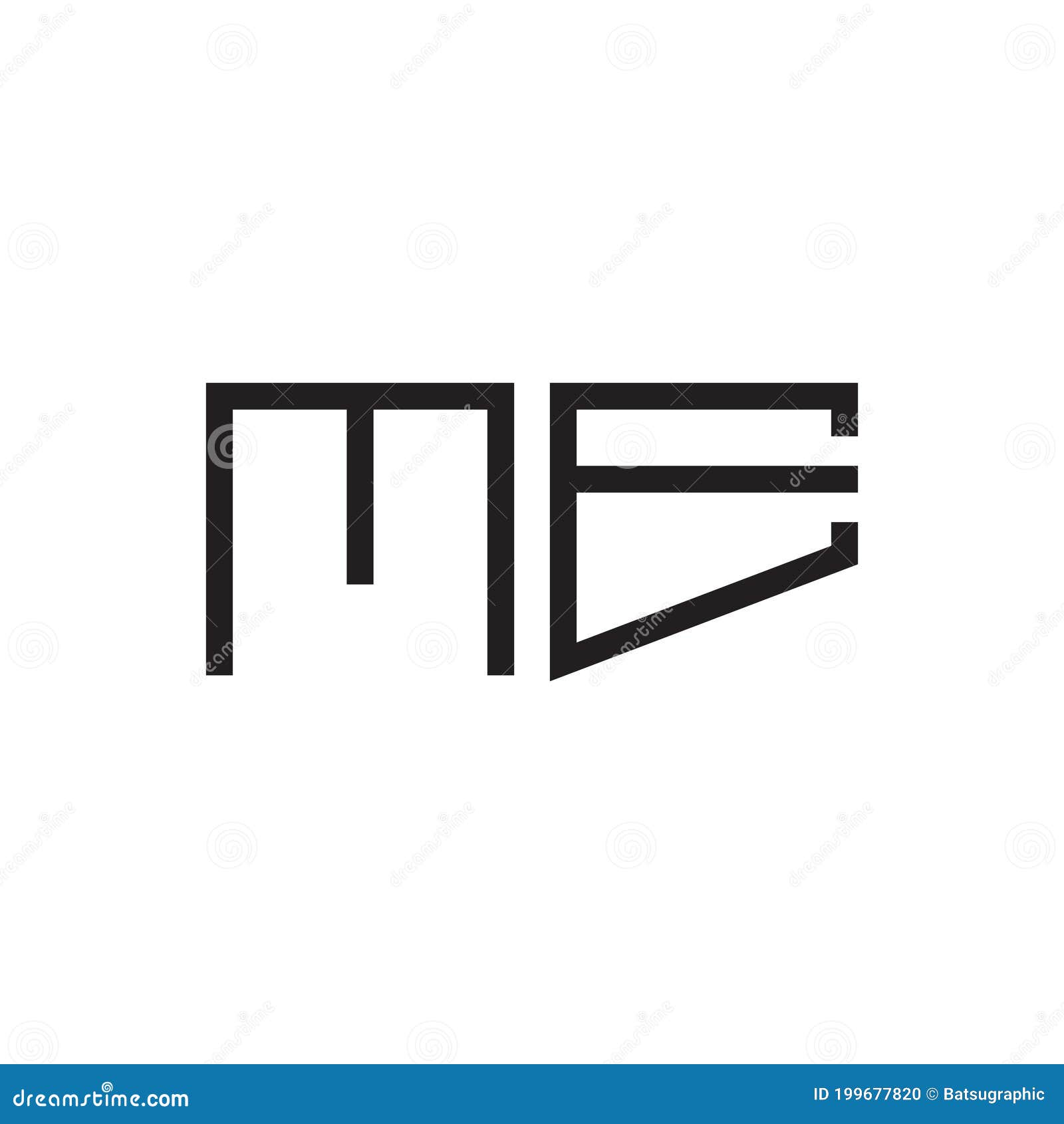 Me Initial Letter Vector Logo Icon Stock Vector - Illustration of logo ...