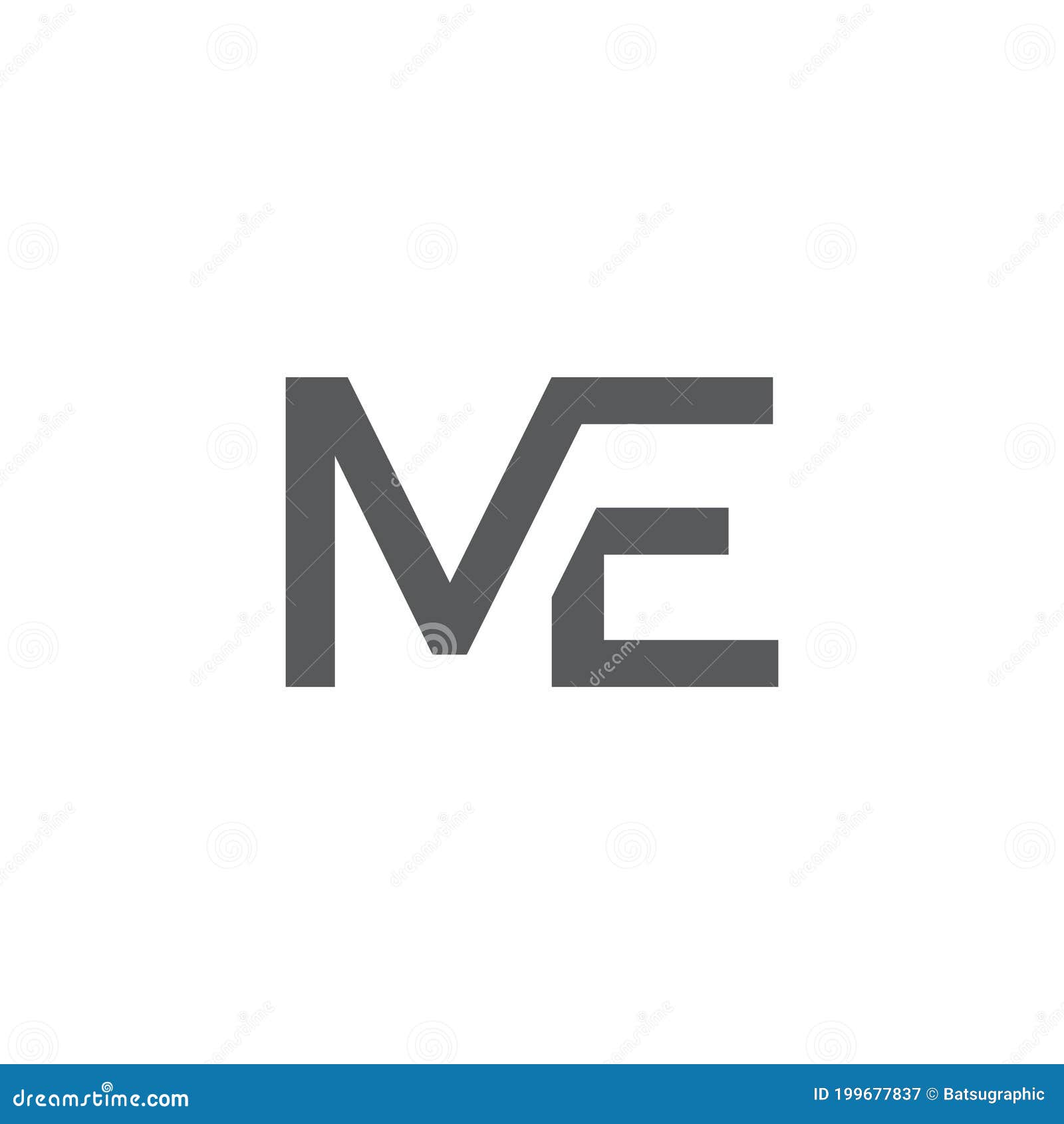 Me Initial Letter Vector Logo Icon Stock Vector - Illustration of ...