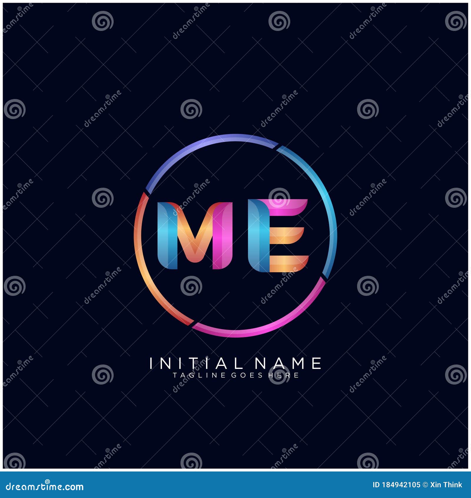 ME Letter Logo Icon Design Template Elements Stock Vector ...