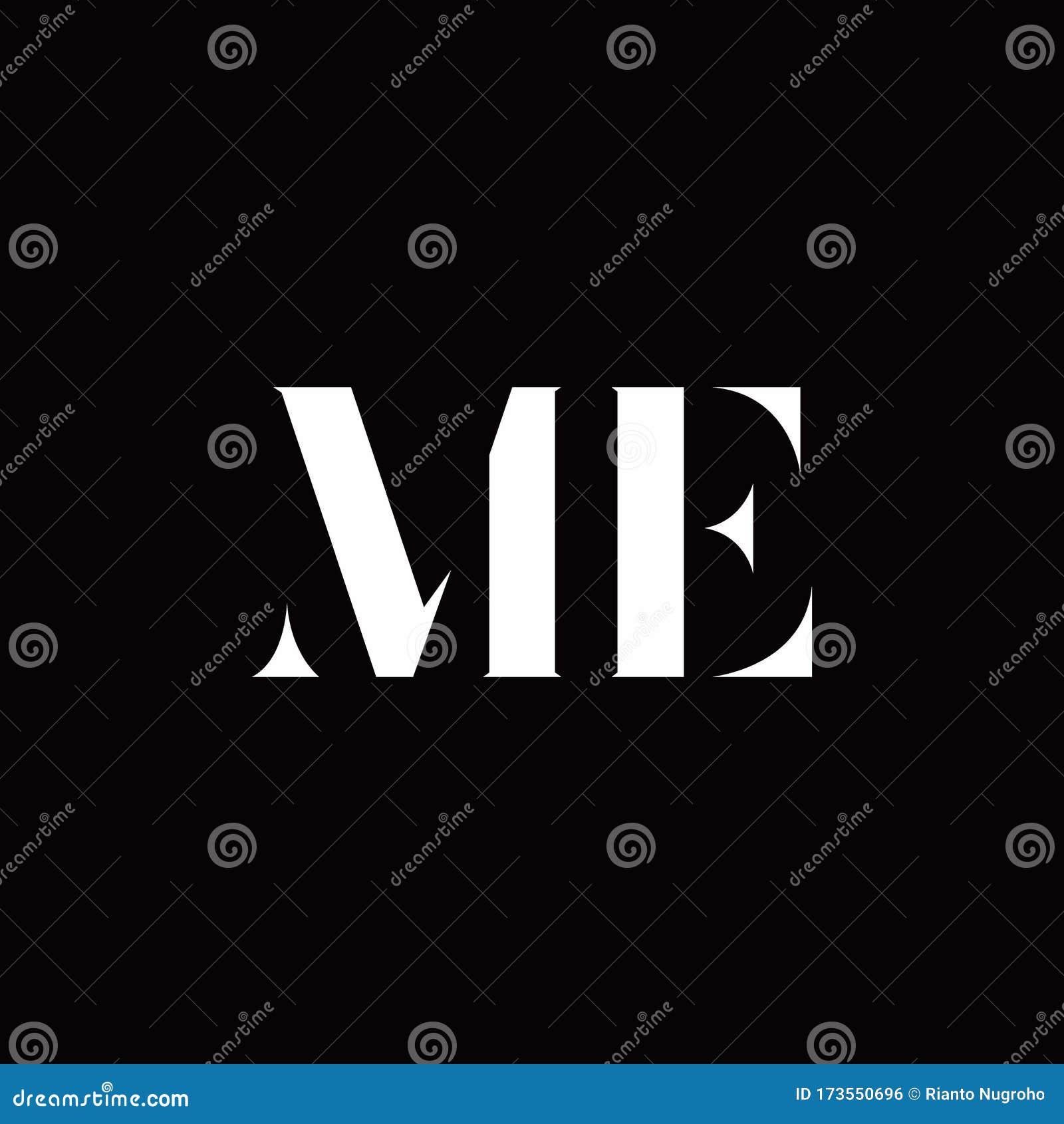 ME Logo Letter Initial Logo Designs Template Stock Vector ...