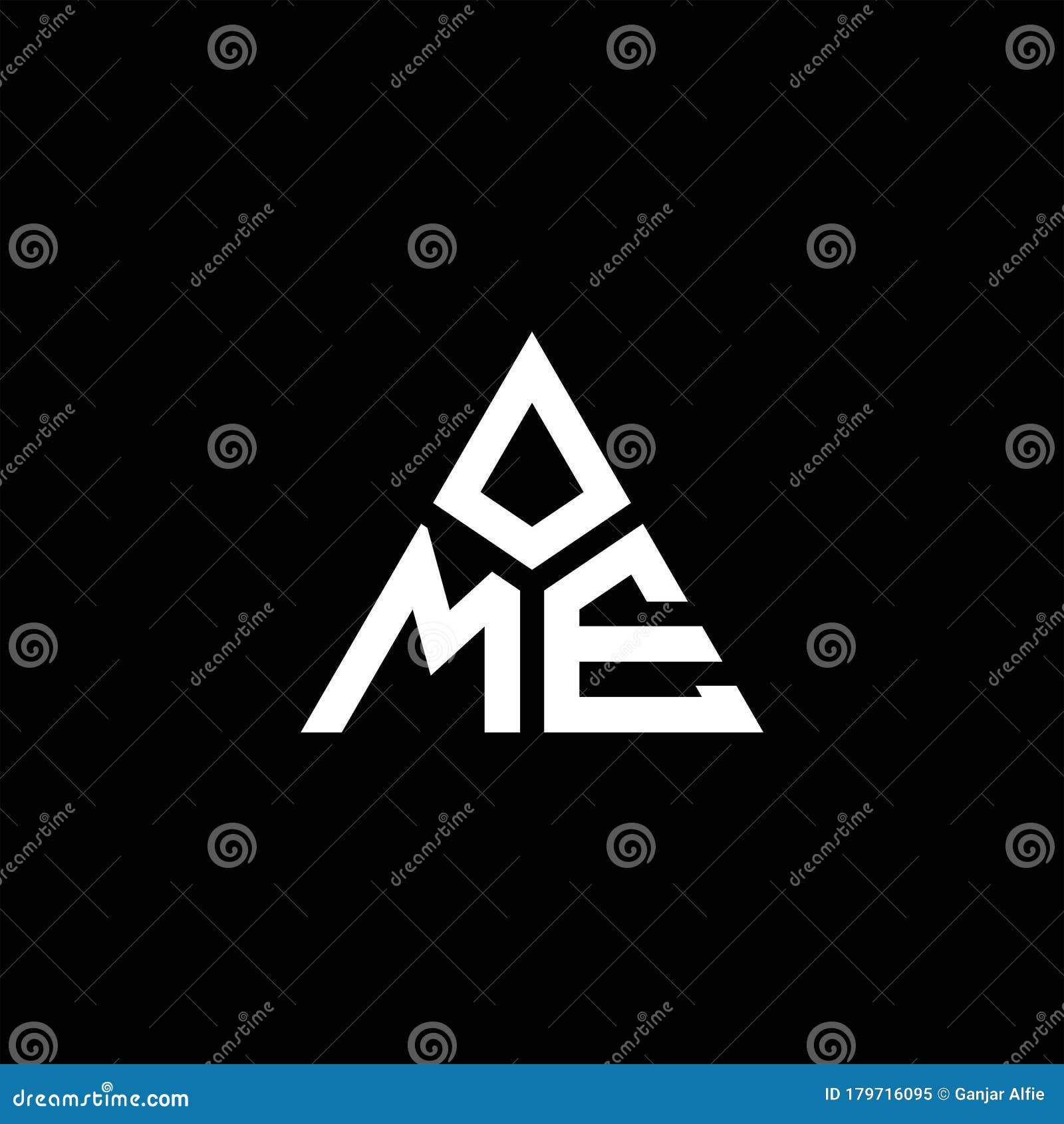 ME Monogram Logo with 3 Pieces Shape Isolated on Triangle Stock Vector ...