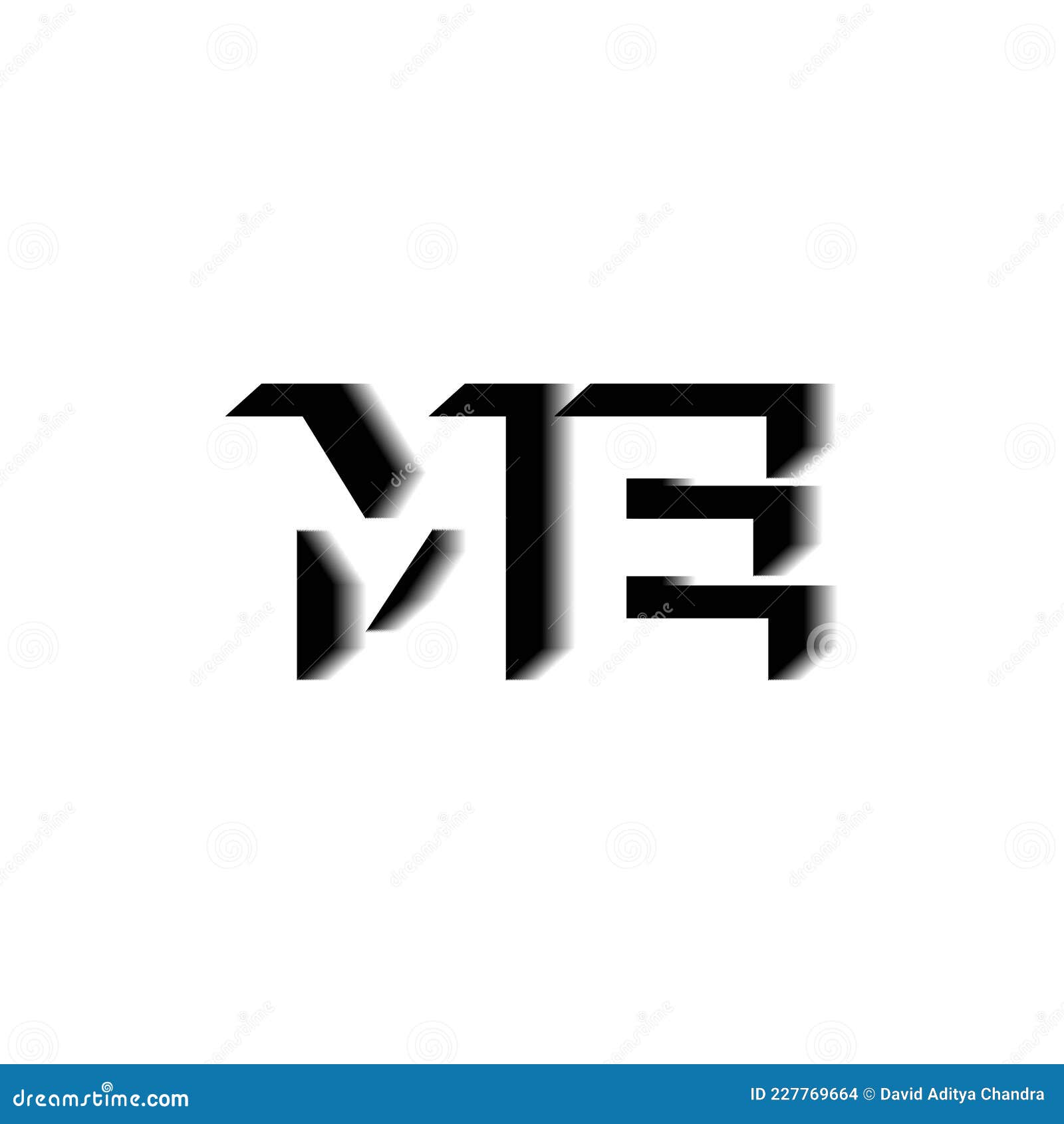 ME Monogram Shadow Shape Style Stock Vector - Illustration of brand ...