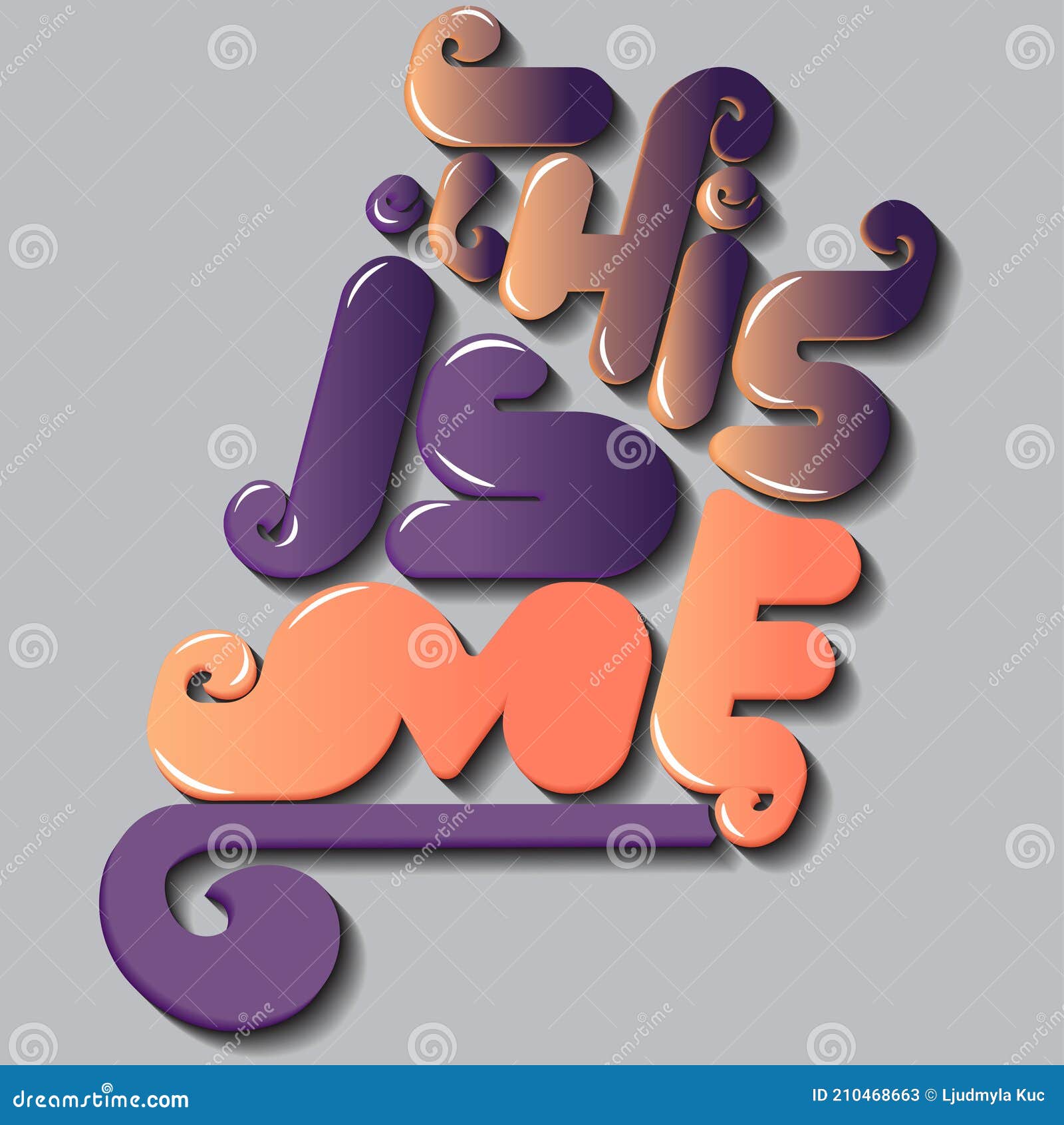 This is me quote stock vector. Illustration of handwritten - 210468663